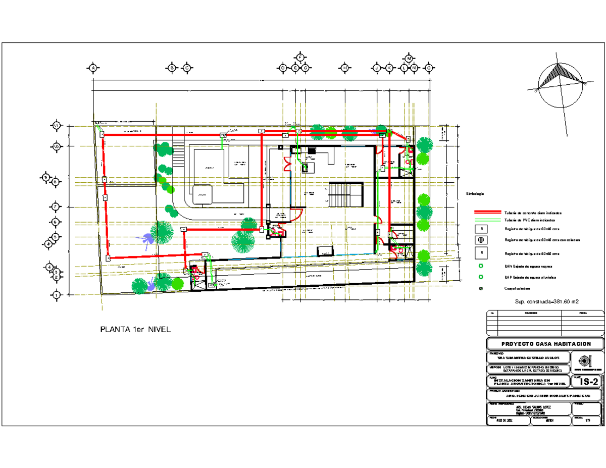 Sanitario Primer Nivel EJ 10 Samantha Castillo-Modelo - ARQ. IGNACIO ...