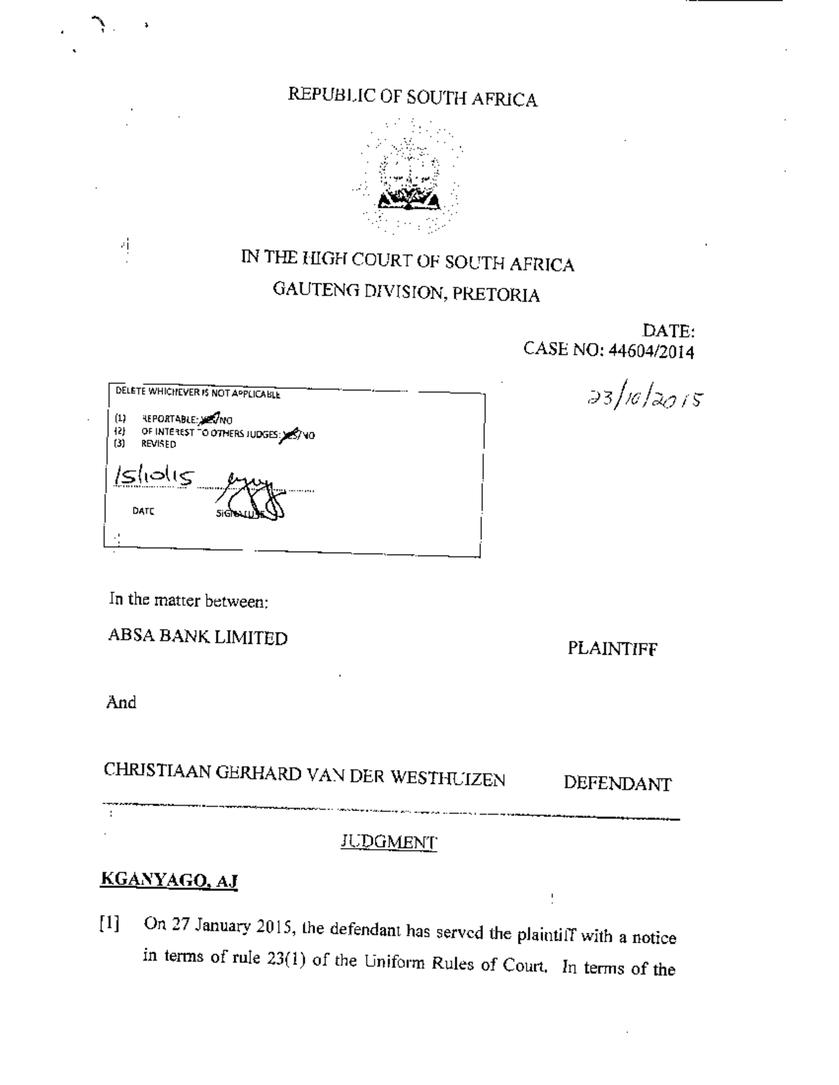 788 - Court Case - CSL2601 - Studocu