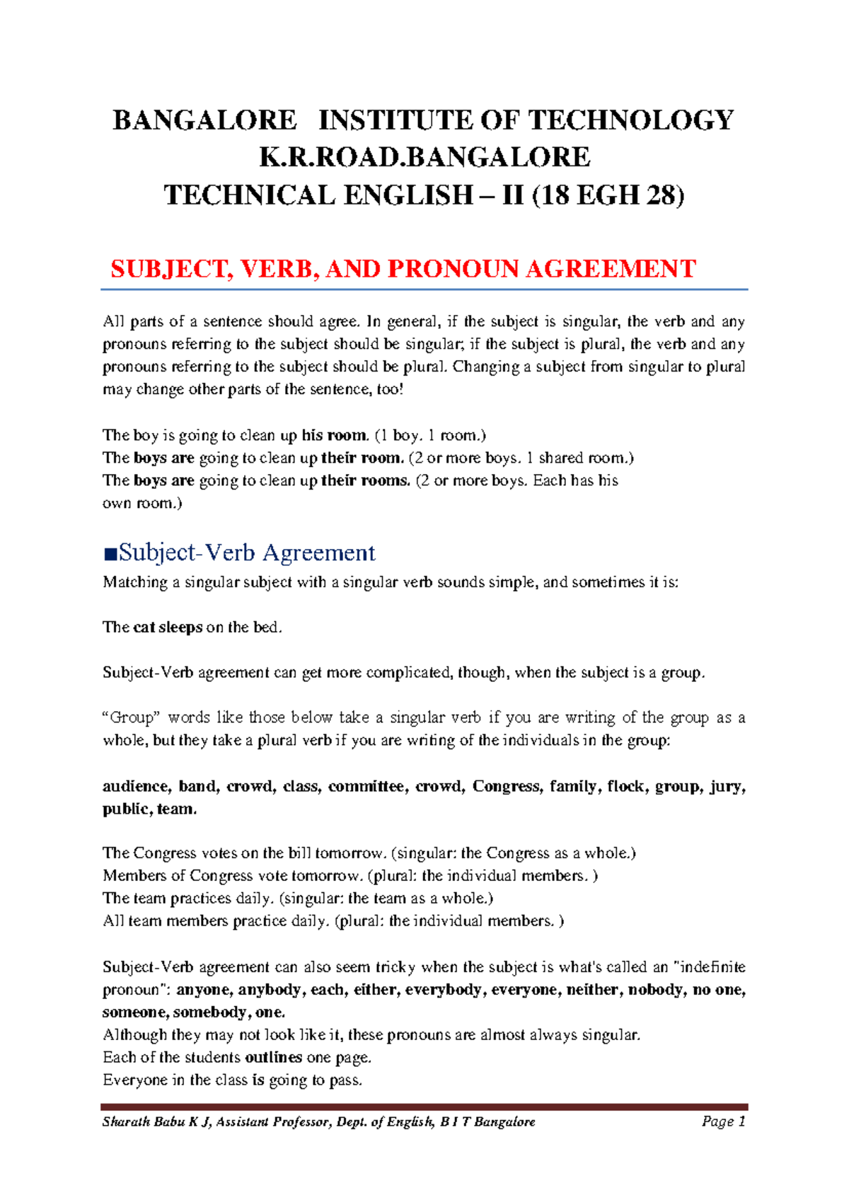 Tech English II (18EGH28) - BANGALORE INSTITUTE OF TECHNOLOGY K.R.ROAD ...