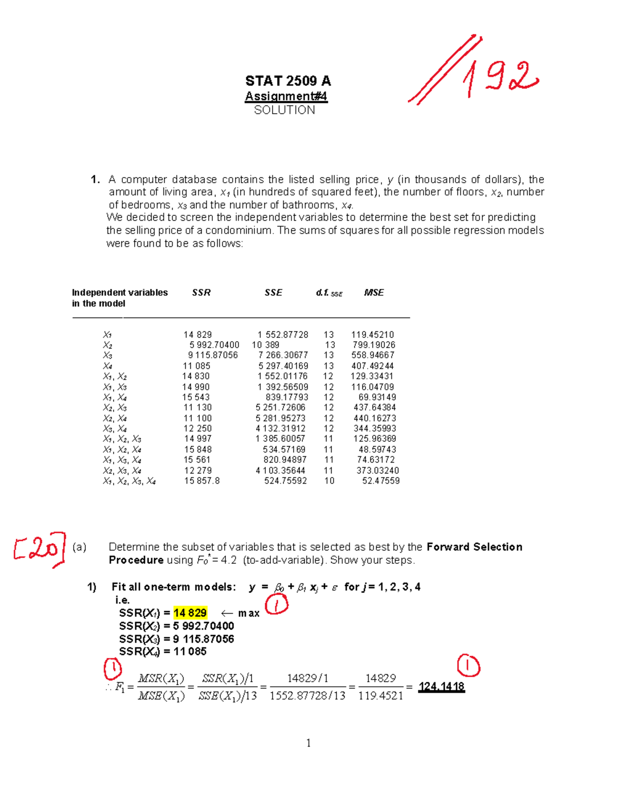A4 Soln Solution Warning Tt Undefined Function 32 Stat 2509 A Assignment Solution A