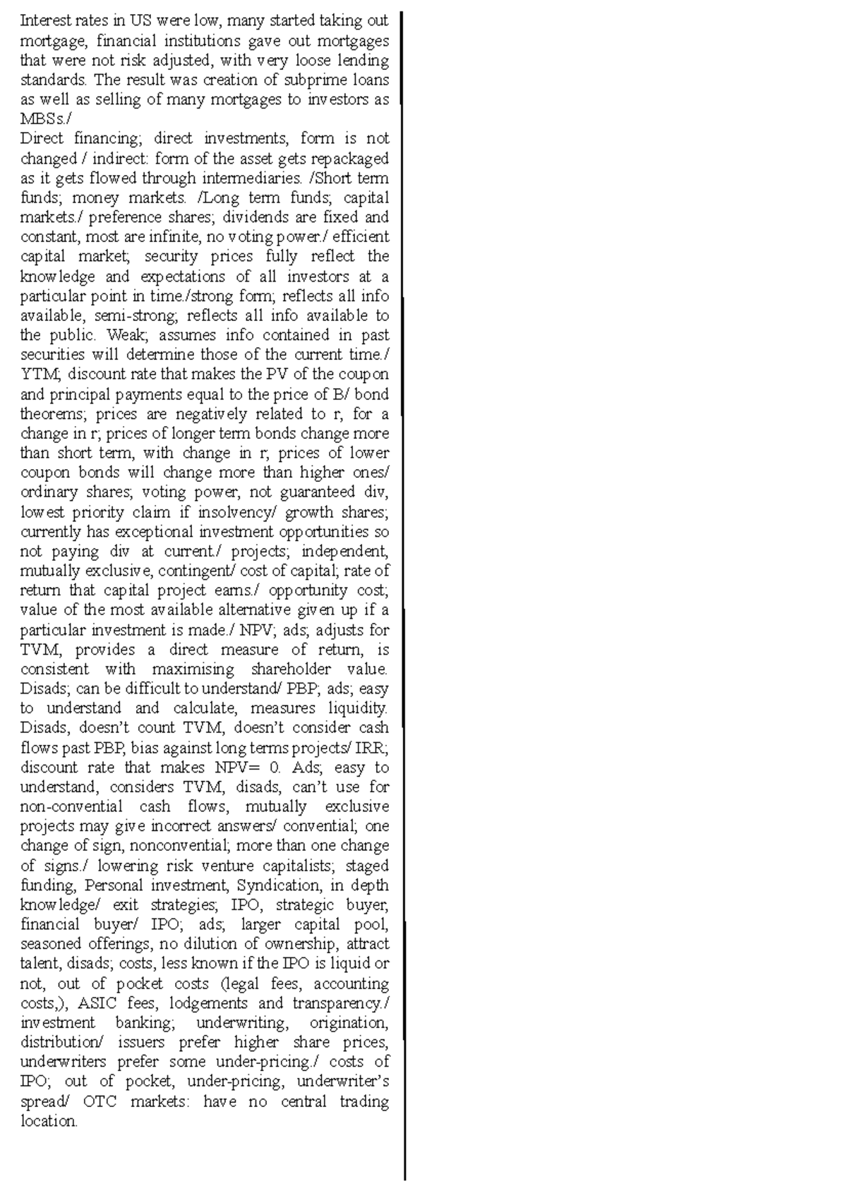 Cheat Sheet - Interest rates in US were low, many started taking out ...