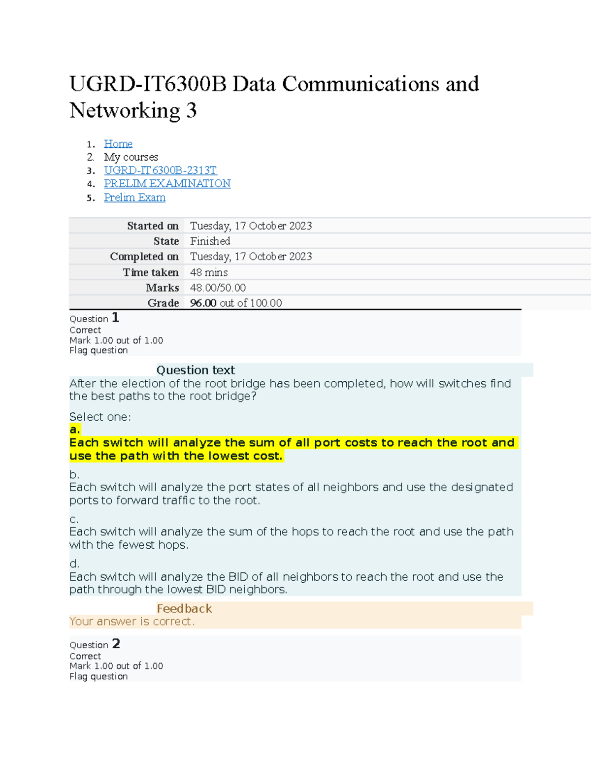 DCN3 - ans - UGRD-IT6300B Data Communications and Networking 3 1. Home ...