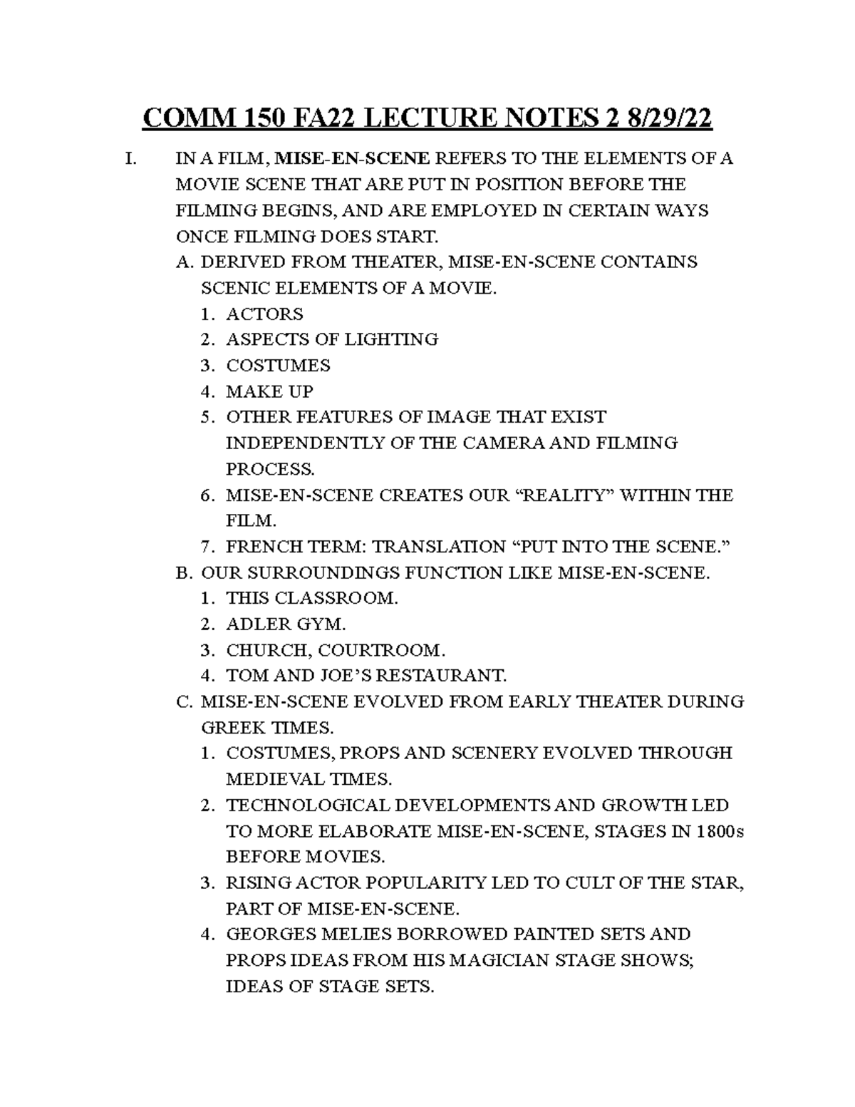 COMM 150 FA22 Lecture Notes 2 AUG. 29 - COMM 150 FA22 LECTURE NOTES 2 8 ...