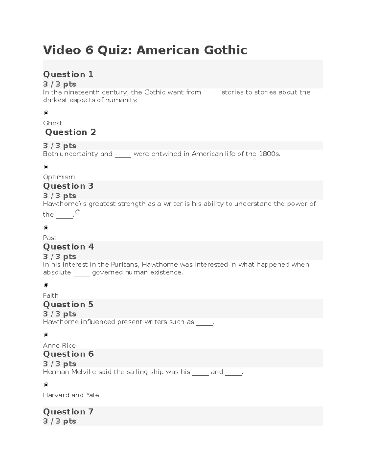 American Gothic - Sample of questions - Video 6 Quiz: American Gothic ...