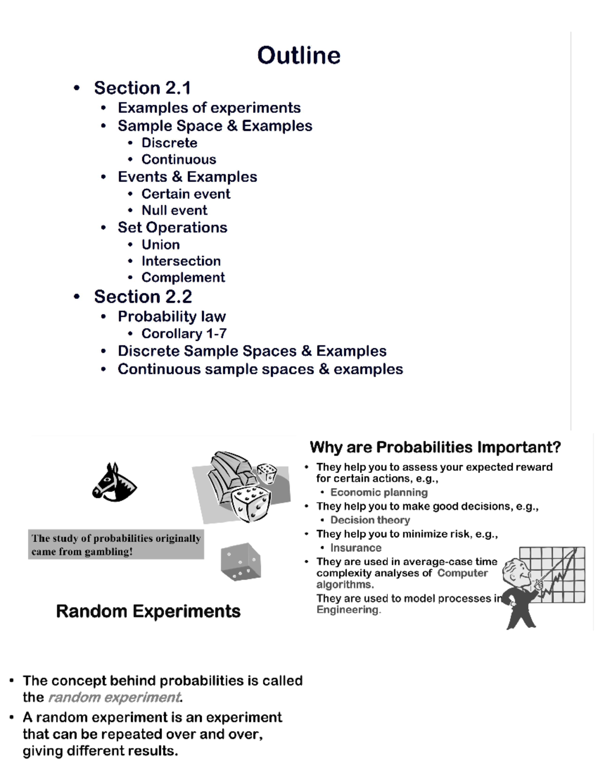 Random Experiment Summary - computer organization - Studocu