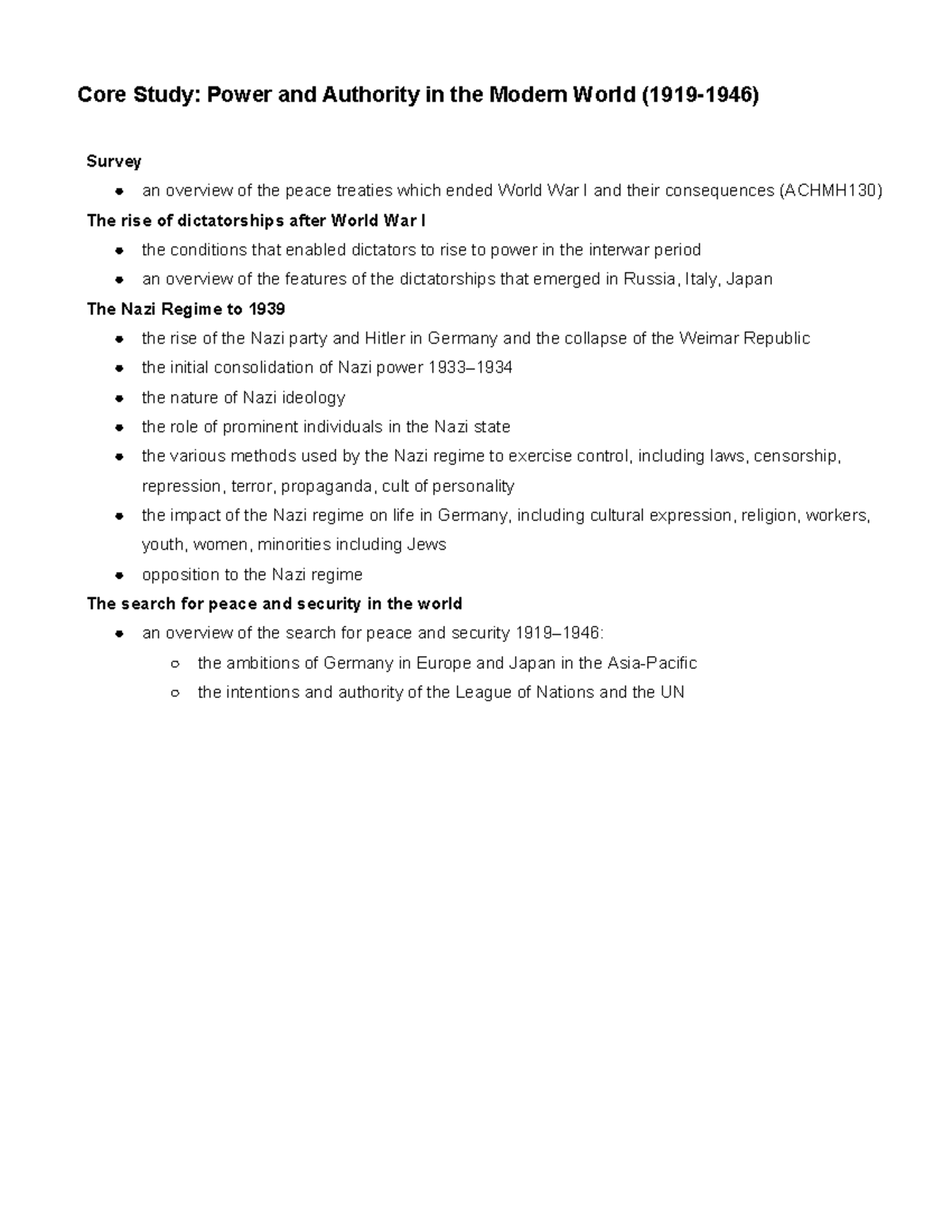Power AND Authority Notes - Core Study: Power and Authority in the ...
