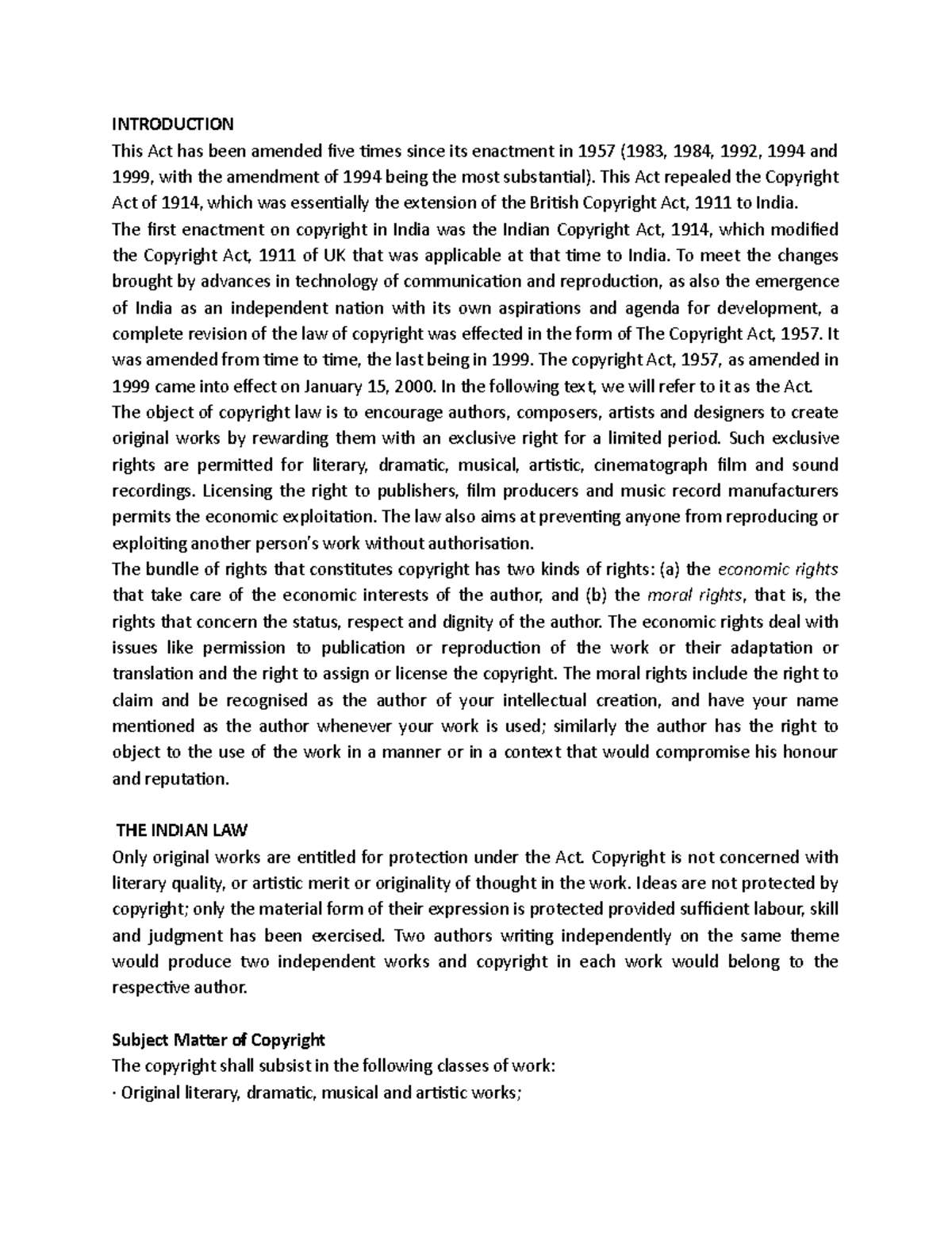 IPR -II - Ipr 2 - INTRODUCTION This Act has been amended five times ...