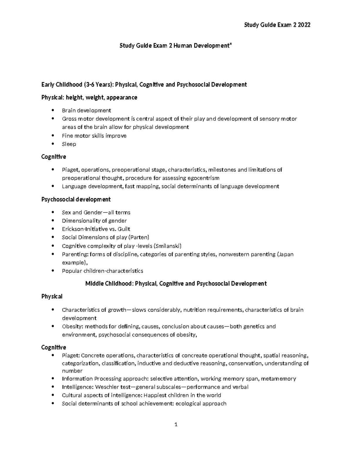 Exam 2 Study Guide Complete 4-20-22 Revised - Study Guide Exam 2 Human ...