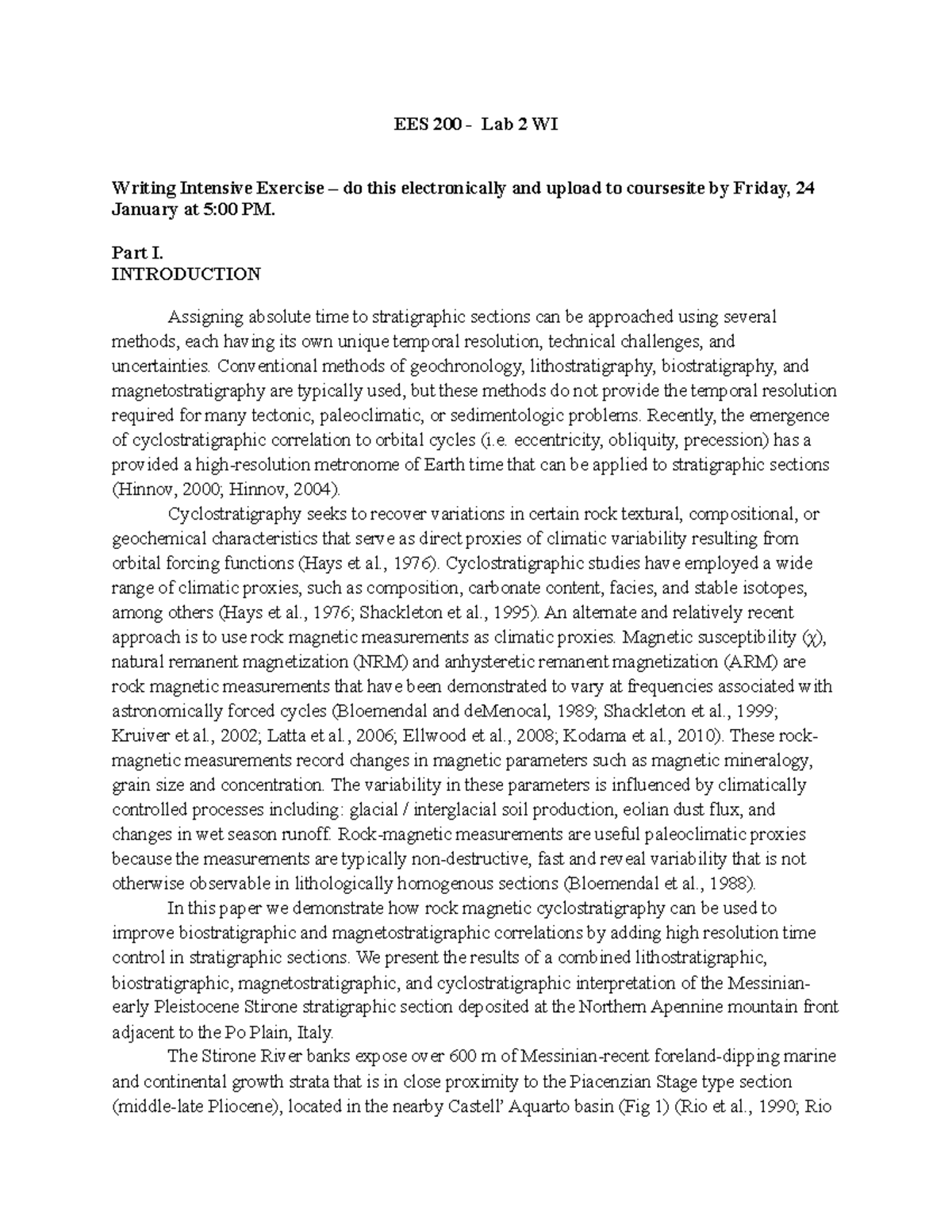 Lab 2 WI 2014 - Lab 2 write up - EES 200 - Lab 2 WI Writing Intensive ...