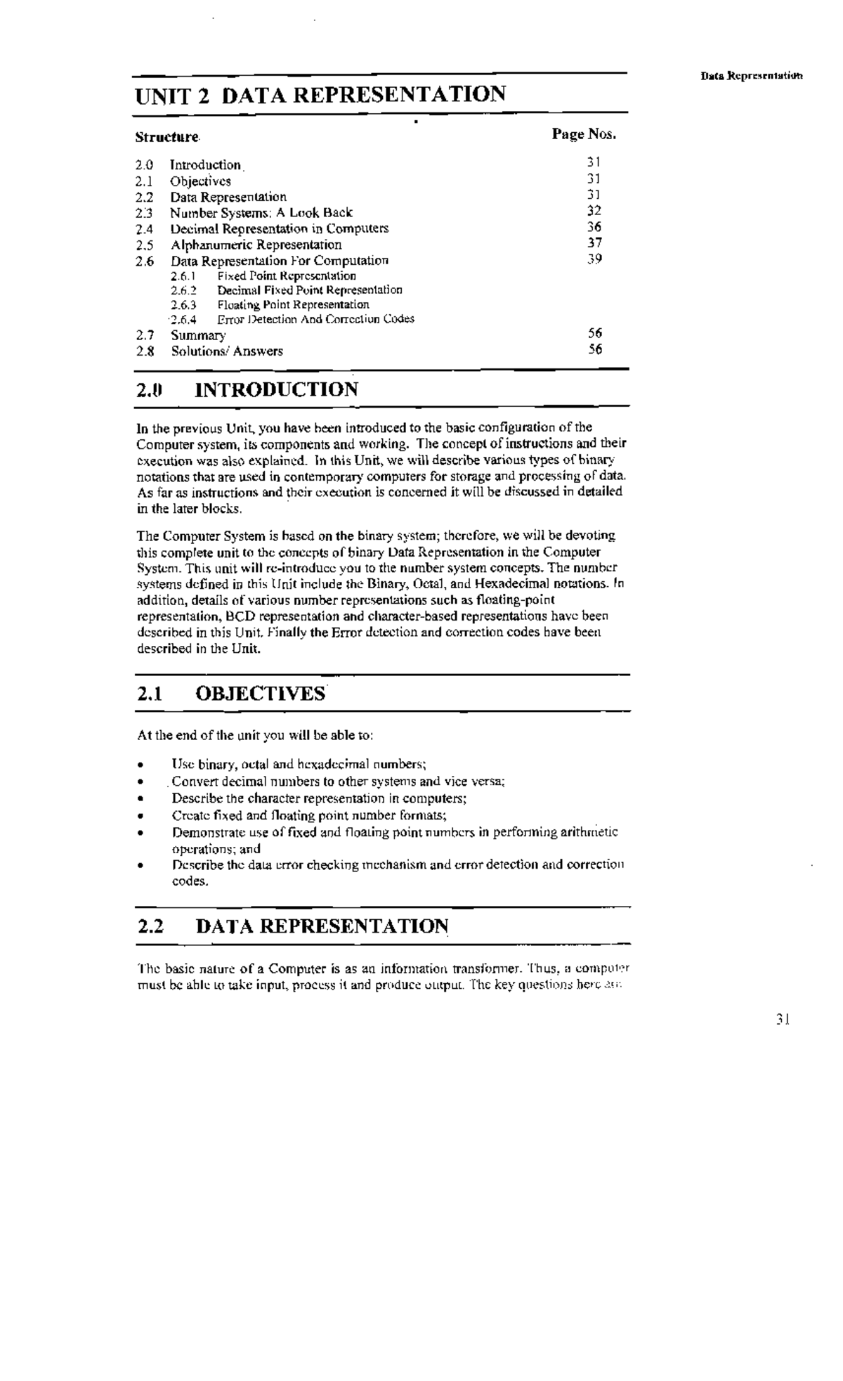 Unit-2 character set and data representation - UNIT 2 DATA ...