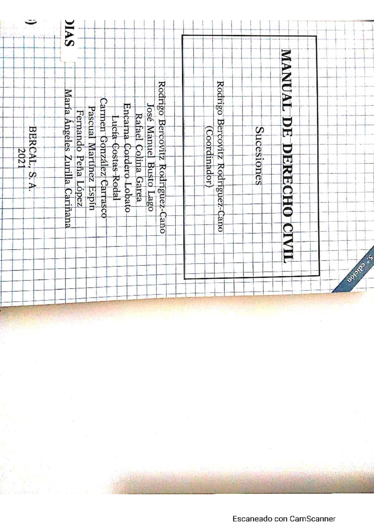 Civil sucesiones 1 - Manual de Sucesión de Bercovitz (parte 1 ...