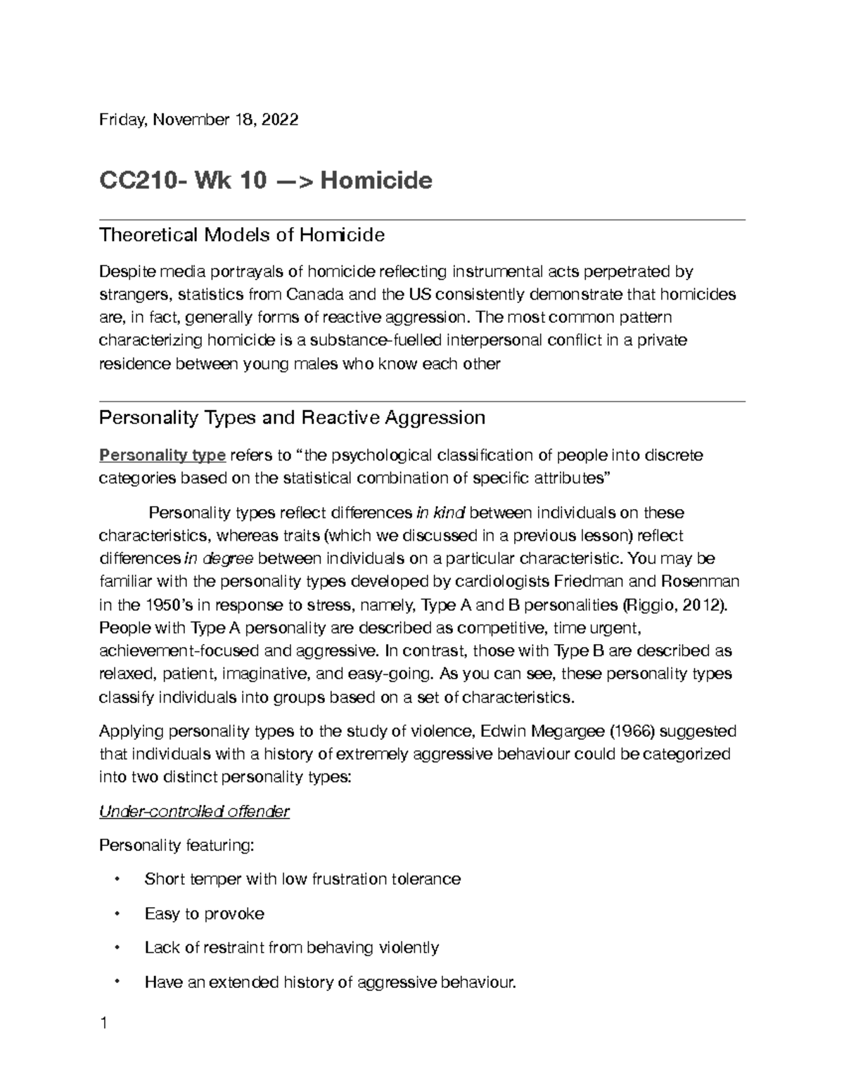 CC210 Wk10 - Lecture Notes/Slide Notes - Friday, November 18, 2022 ...