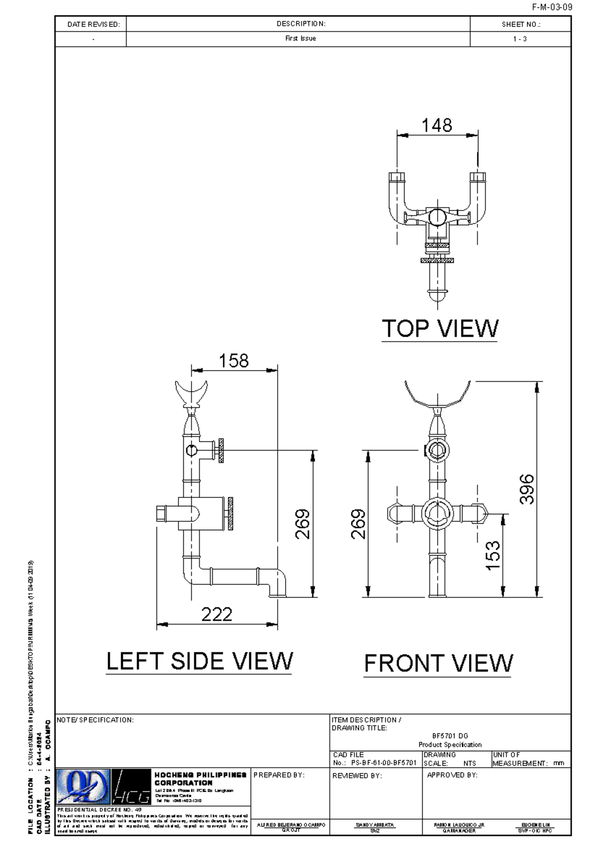 Drawing of fixtures - Bathroom - DRAWING SCALE: Thisby this Decree ...