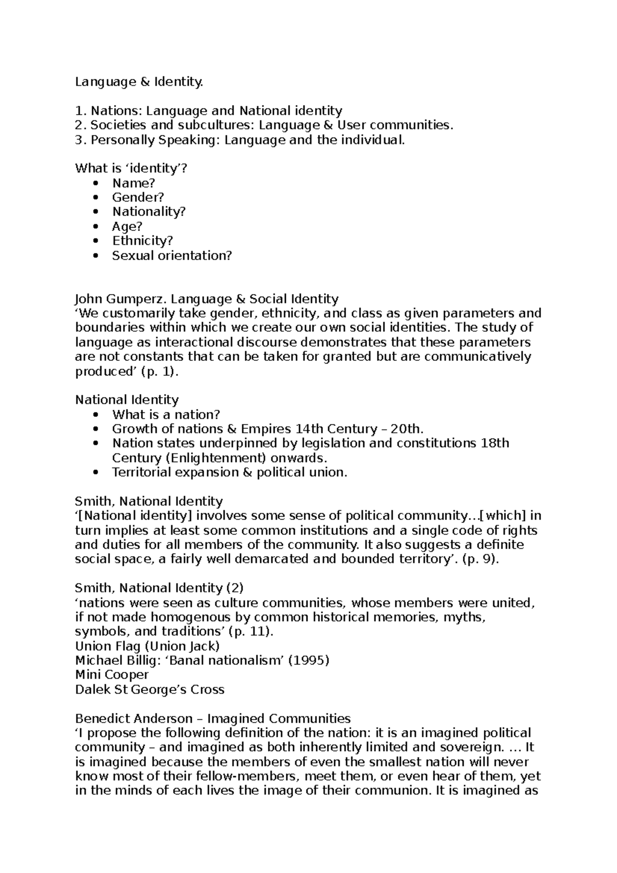 Language and identity - Language & Identity. Nations: Language and ...