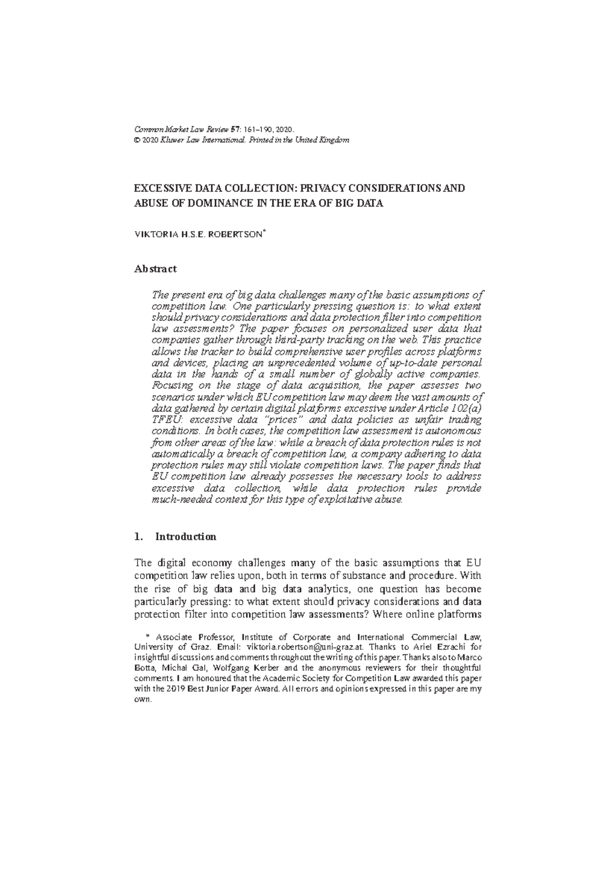 Excessive data collection - Privacy considerations and abuse of ...