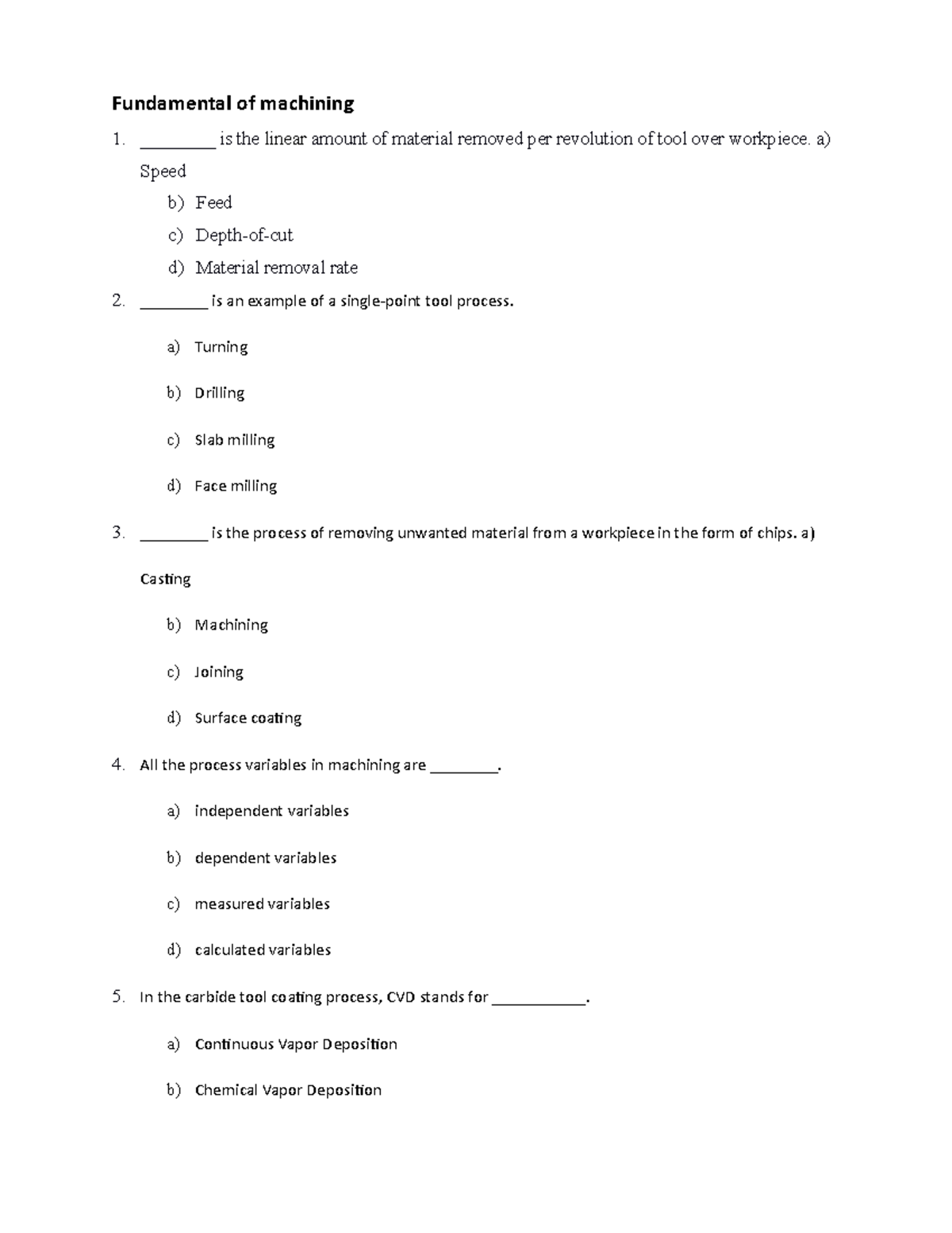 HW 1 machining and measurement - Fundamental of machining 1 ...