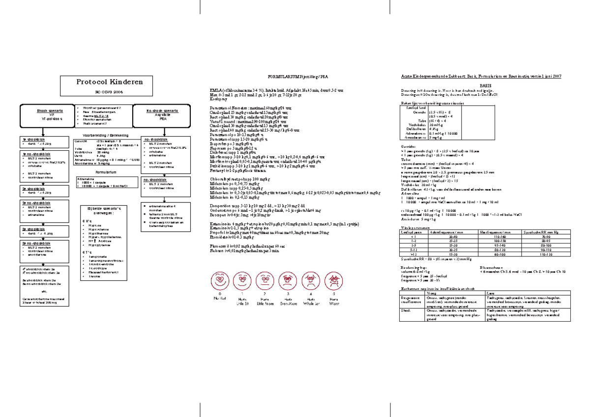 Zakkaartje acute kindergeneeskunde - 1 Acute Kindergeneeskunde Zakkaart ...