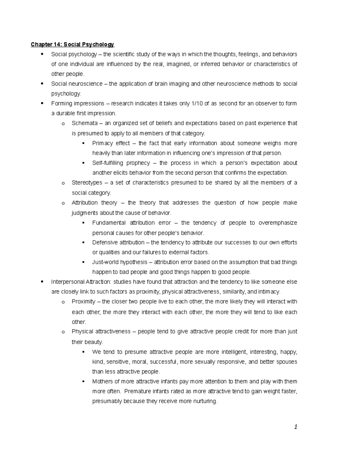 Ch14 - Summary General Psychology - Chapter 14: Social Psychology ...