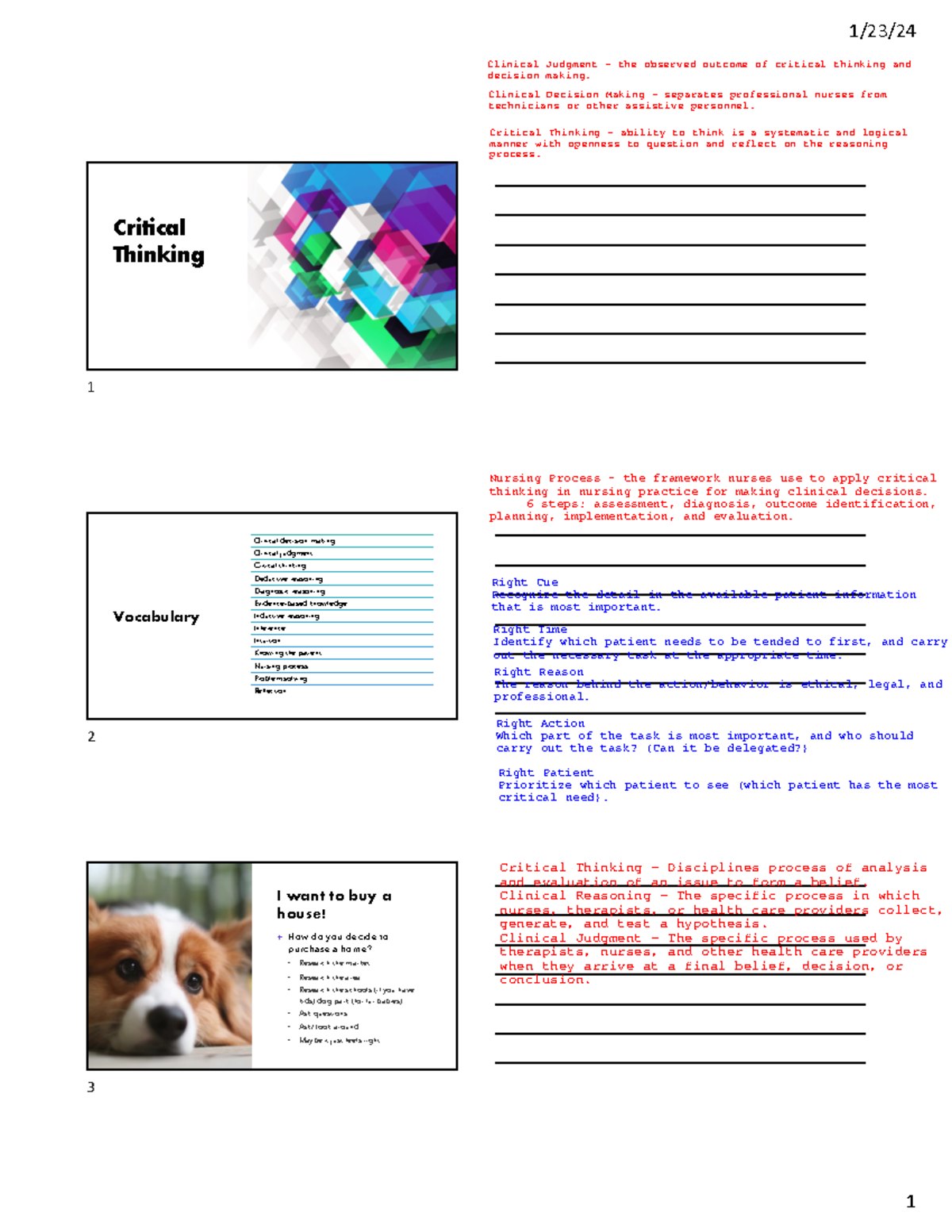 Ch 15 - Critical Thinking Notes - Critical Thinking 1 Vocabulary ...