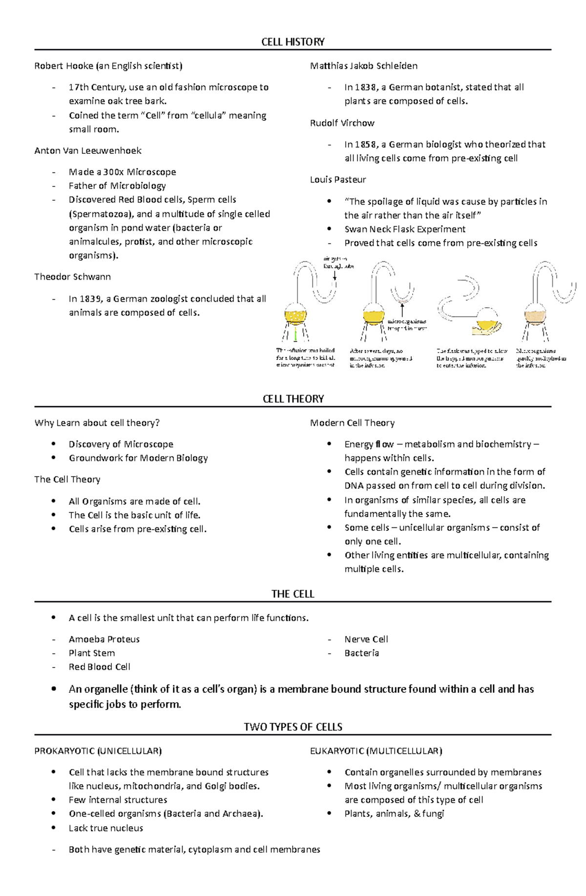 CELL AND CELL Cycle - General Biology Grade 11 notes - CELL HISTORY ...