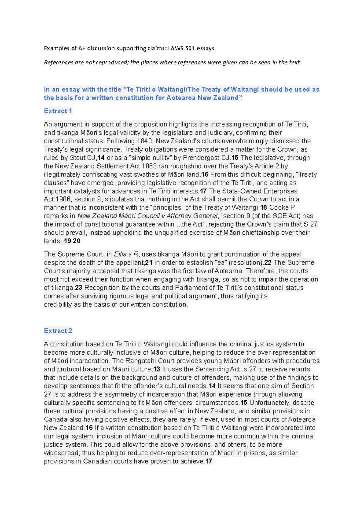 Examples of A plus discussion-1 - Examples of A+ discussion supporting ...