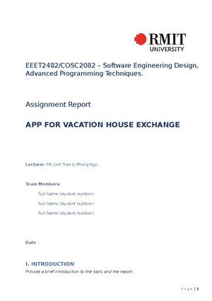Assignment 2 Project - ISYS3416 – Software Engineering Fundamentals ...