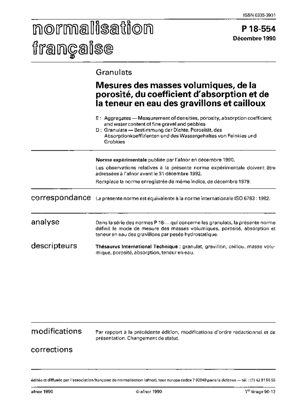 P18-554 MVR gravier - genie civile - Studocu