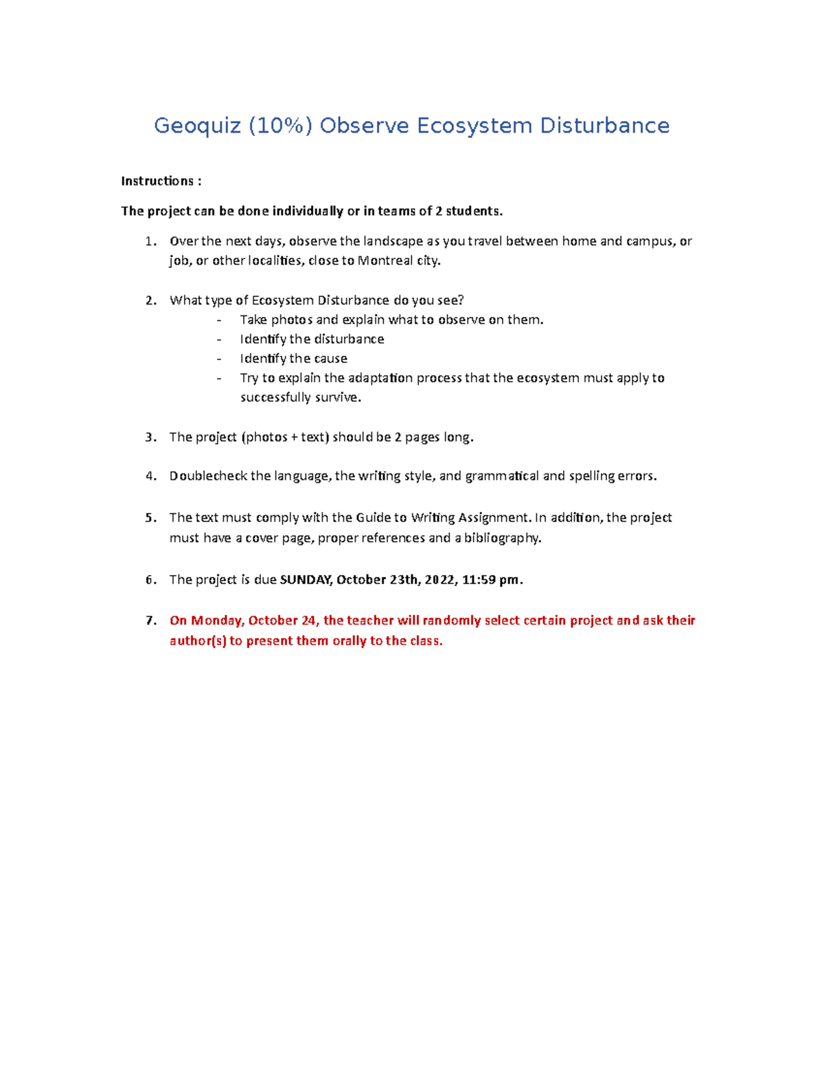 Geoquiz 10 observe ecosystem disturbance - Geoquiz Observe Ecosystem ...