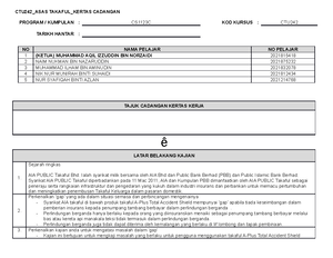 Assignment CTU241 - UNIVERSITI TEKNOLOGI MARA CAWANGAN KEDAH CTU241 ...