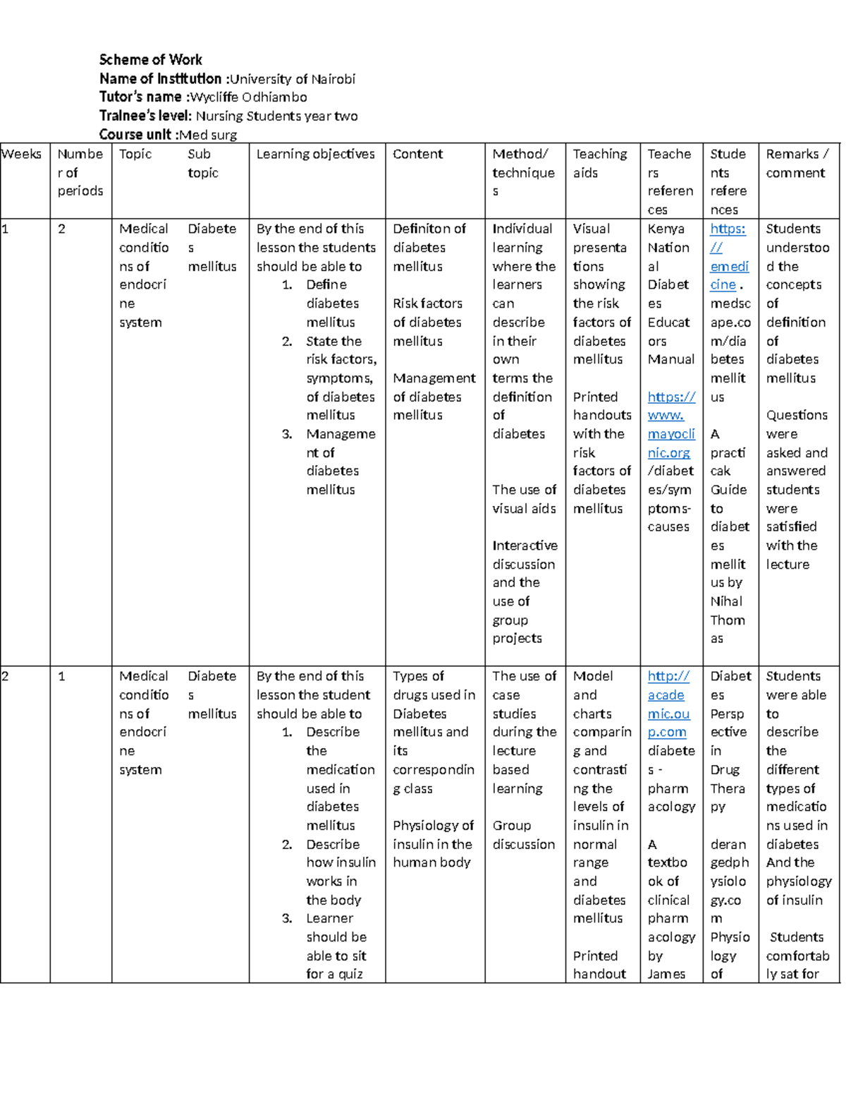 H321402702020 Curriculum Assignment Schemes OF WORK - Scheme of Work ...