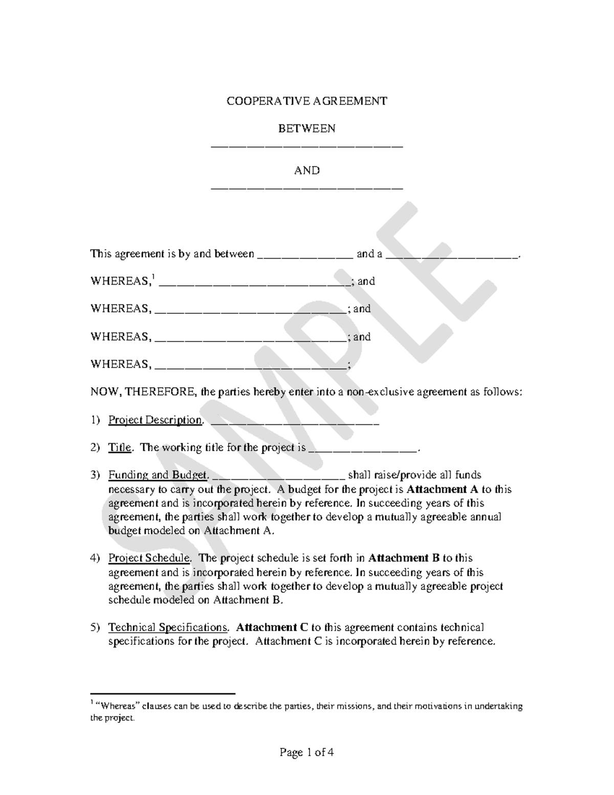Cooperative Agreement MBRS project - COOPERATIVE AGREEMENT BETWEEN