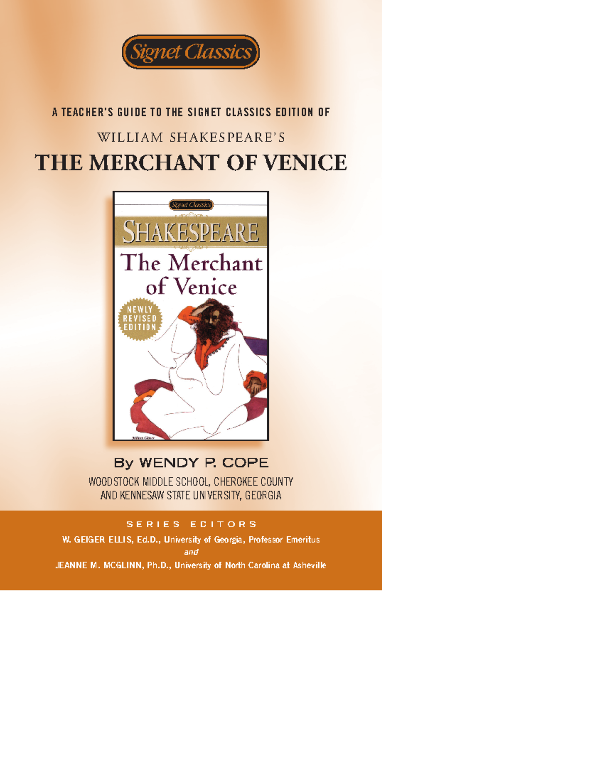Merchant of Venice study guide - A TEACHER’S GUIDE TO THE SIGNET ...