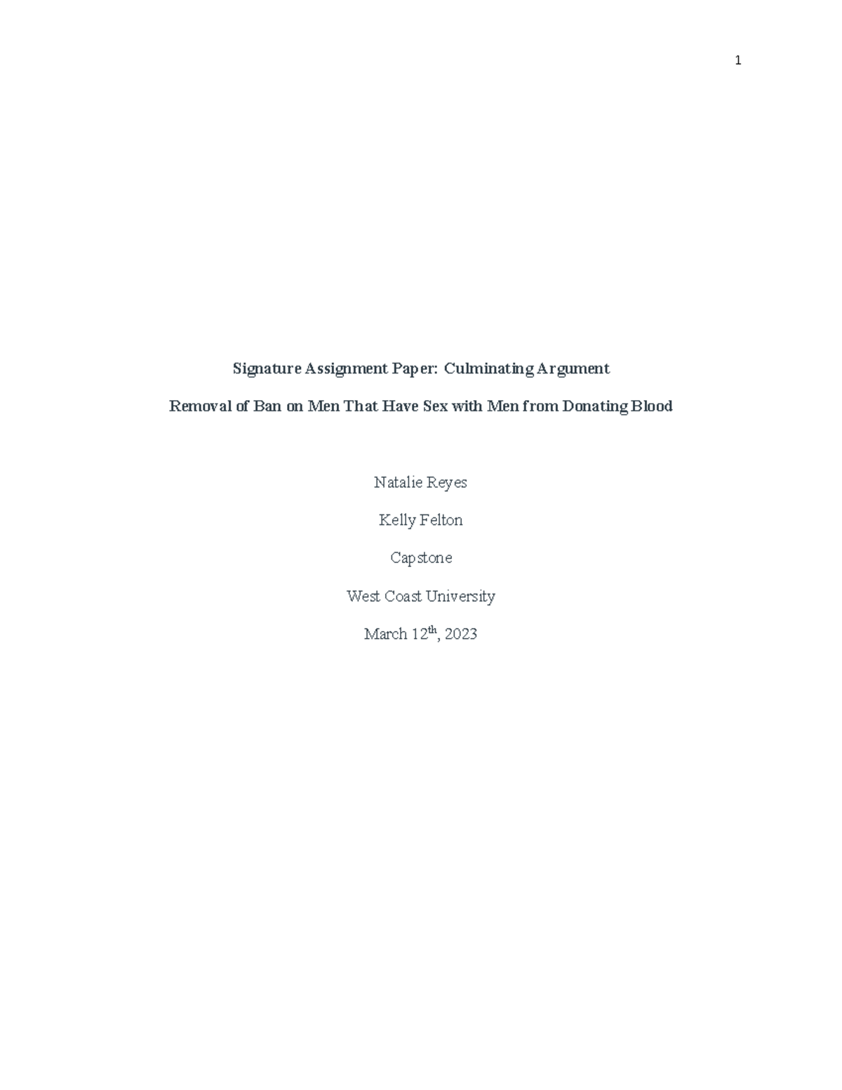 Capstone Final Paper for WCU Capstone 401 - Signature Assignment Paper ...