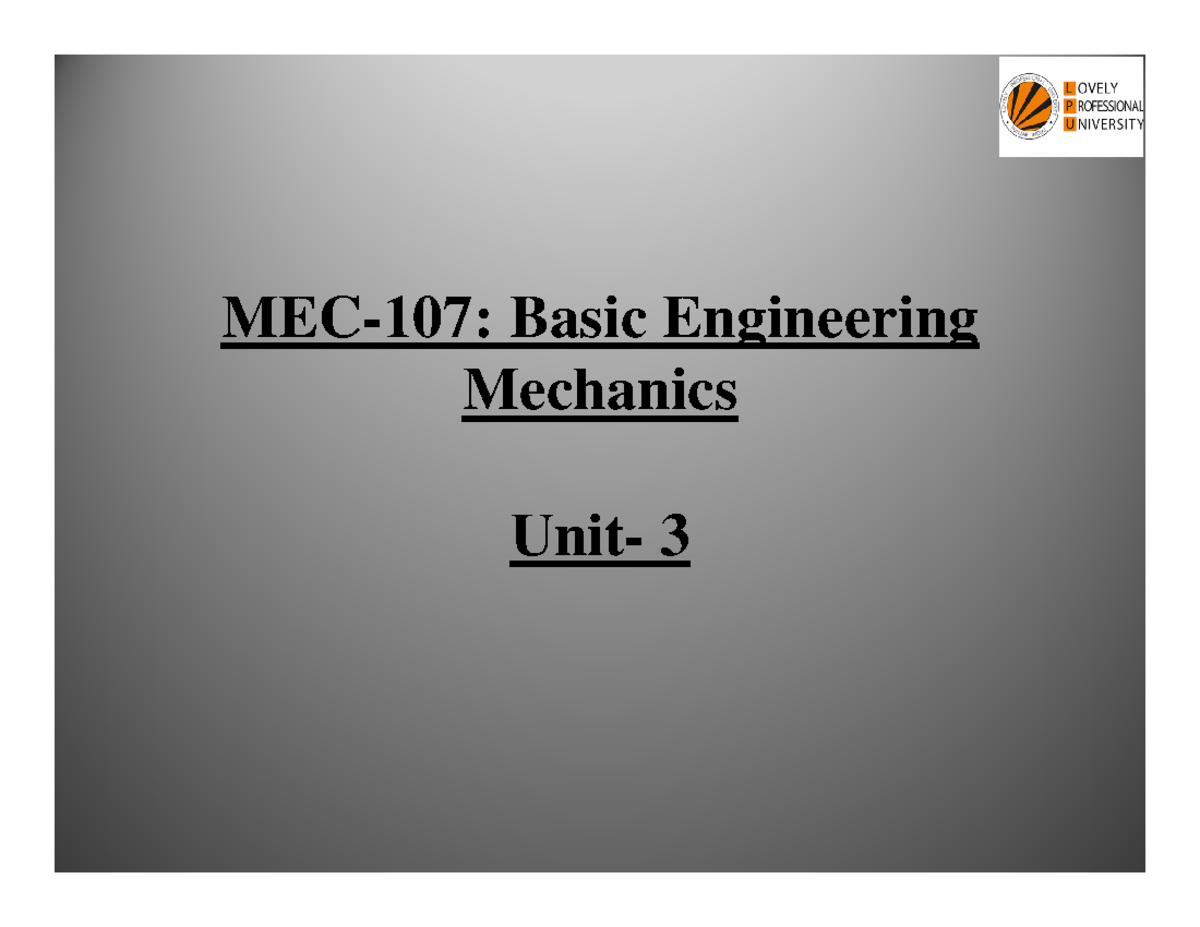 Moment of inertia 1 - bumm - MEC-107: Basic Engineering Mechanics Unit ...
