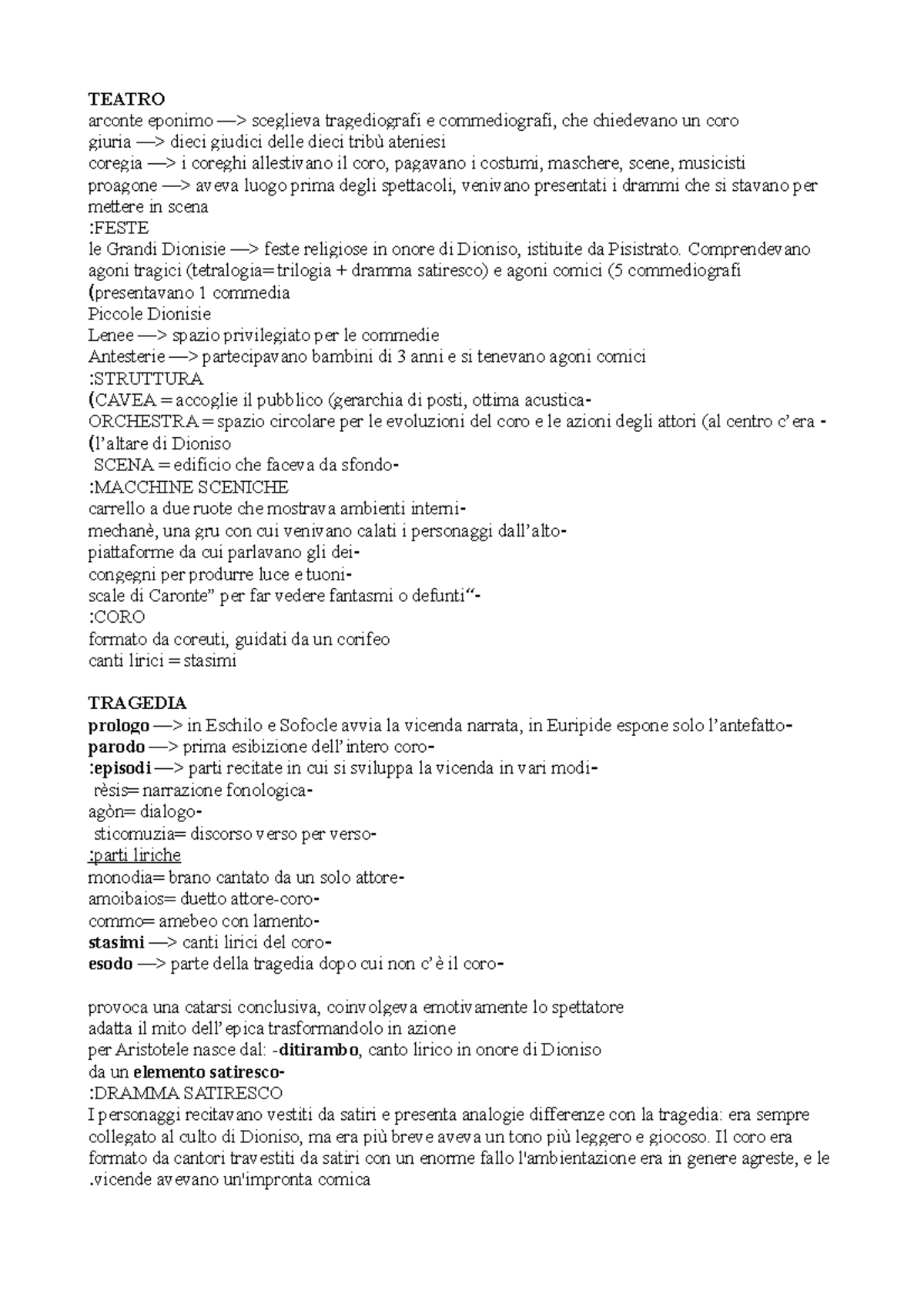 Greco tragedia e commedia, analisi e trama di opere - TEATRO arconte ...