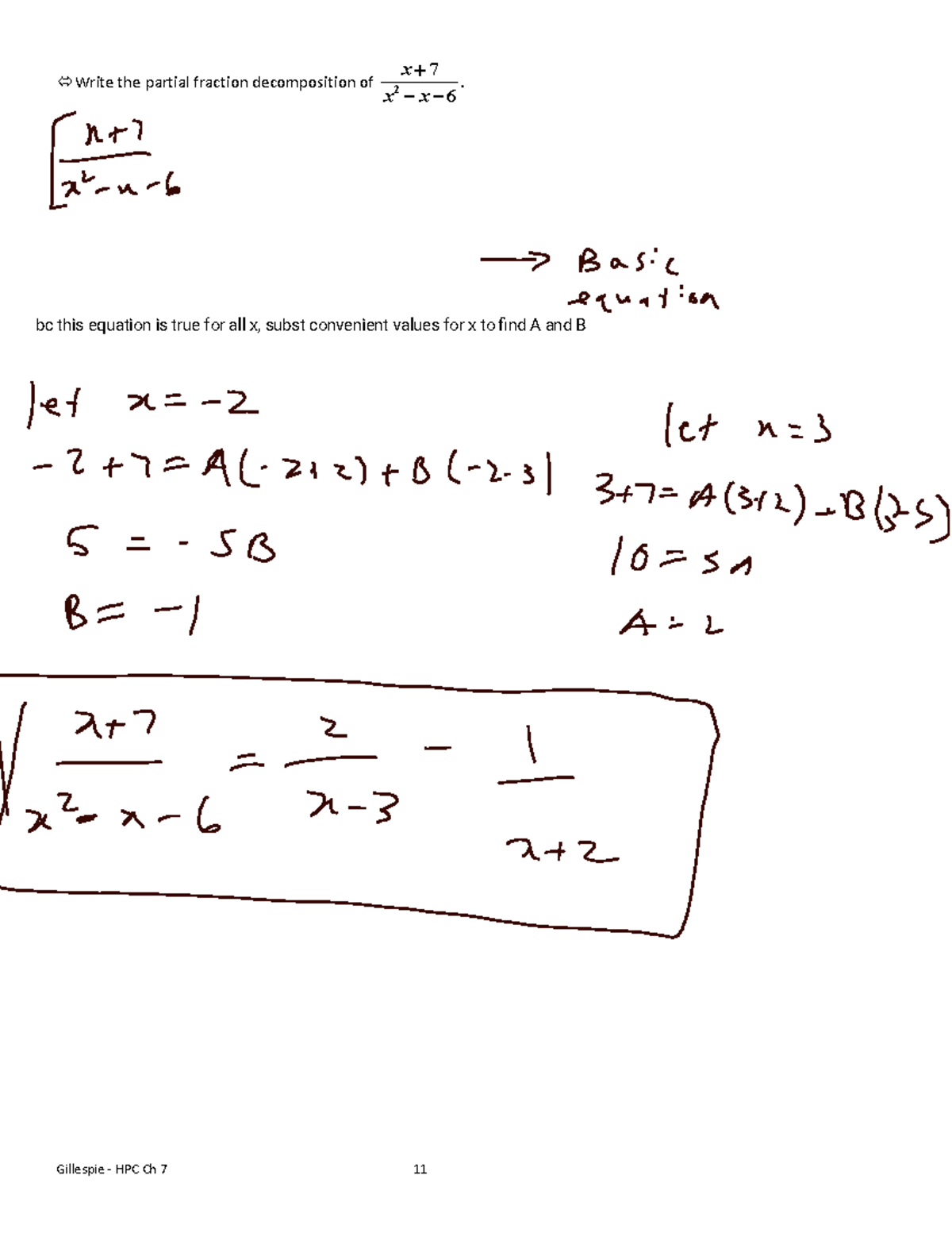 Jonathan Matta - 7 - nine - ⬄Write the partial fraction decomposition ...