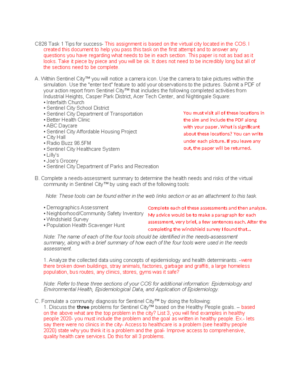 Task 1 Tips for Success - C826 Task 1 Tips for success- This assignment ...