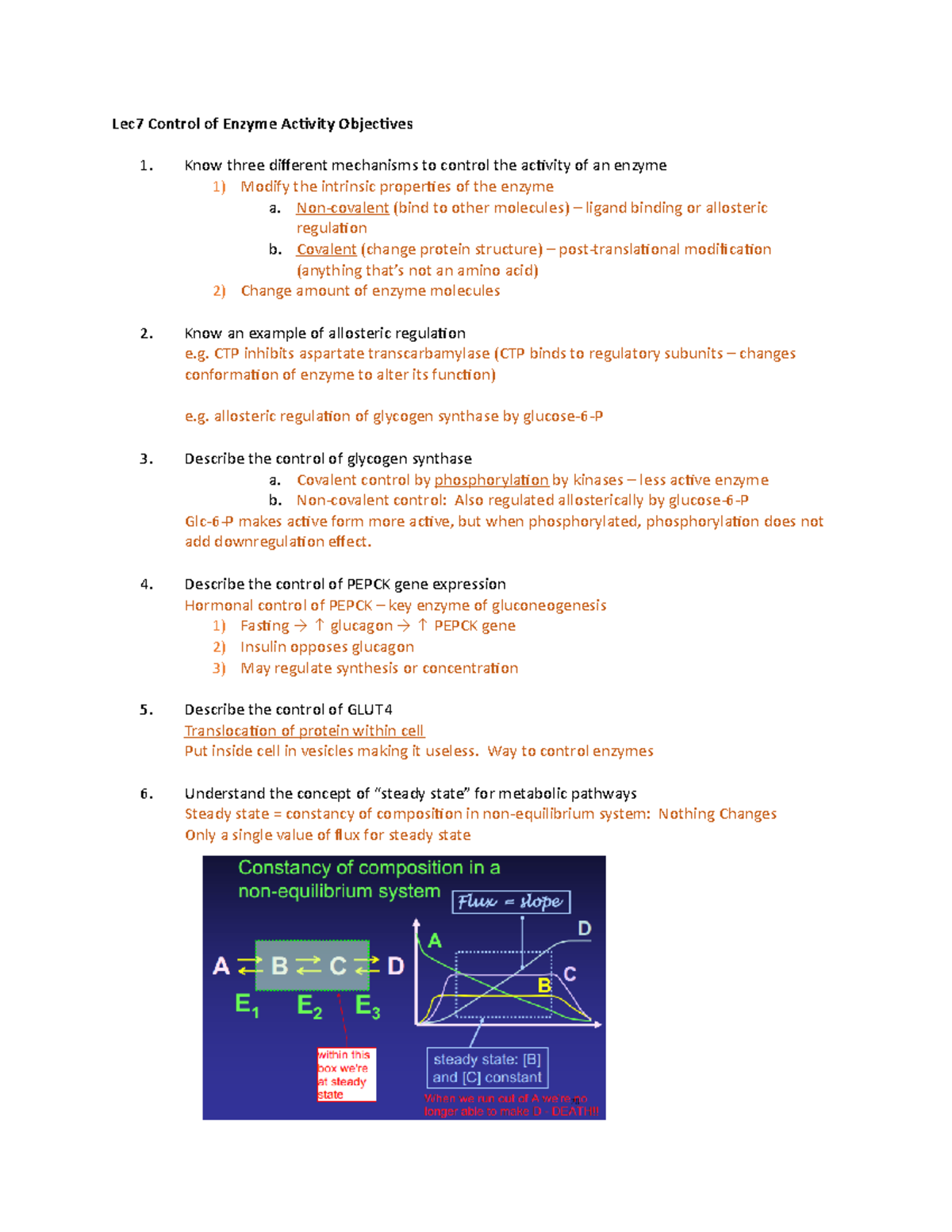 Lec7 Control of Enzyme Activity Objectives - Know three different mechanisms to control the ...