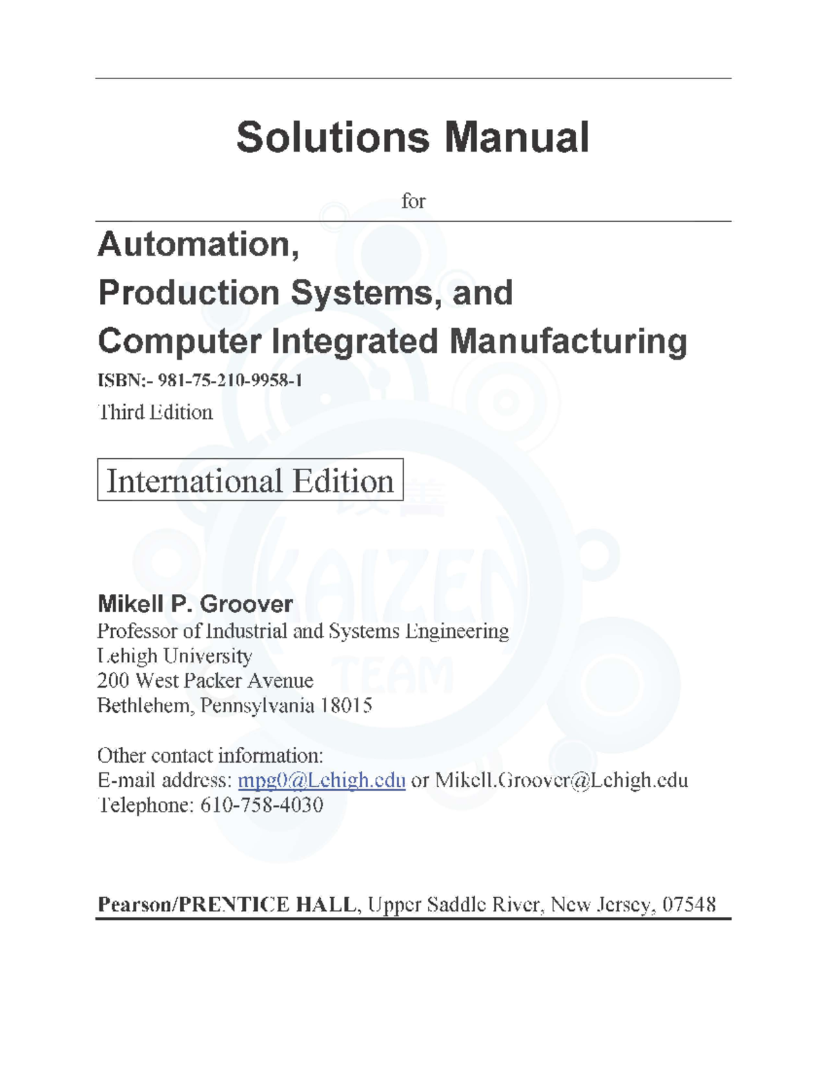 Solution 3rd edition - Manufacturing Process And Technology - UiTM ...