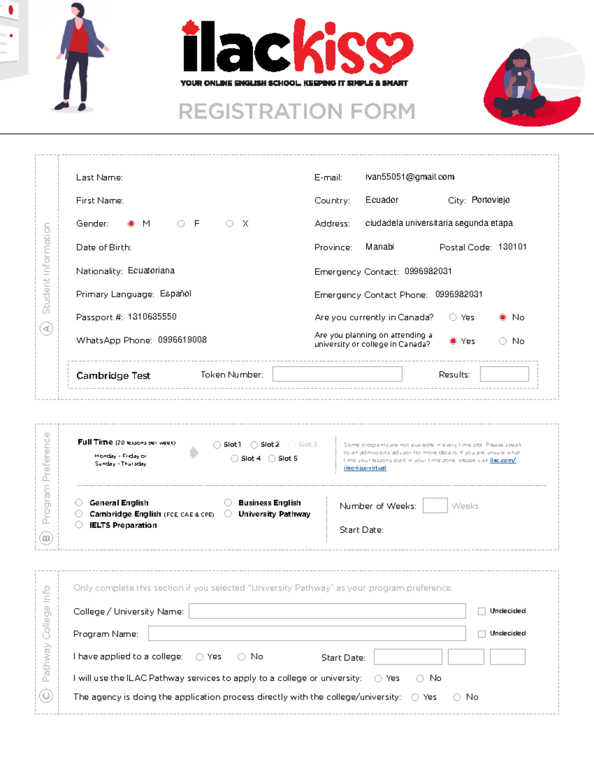 Kiss Registration 2023 editado - REGISTRATION FORM A Student ...