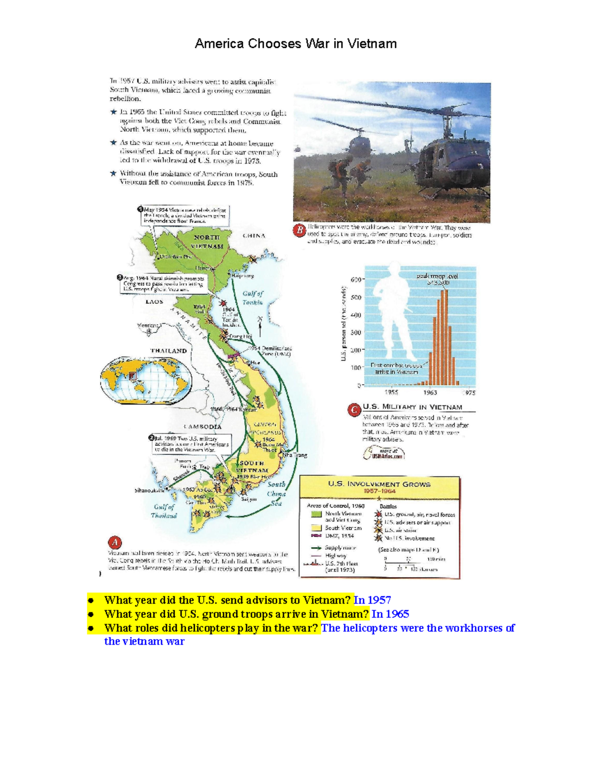 U27 L39 A2 America Choses War in Vietnam - America Chooses War in ...