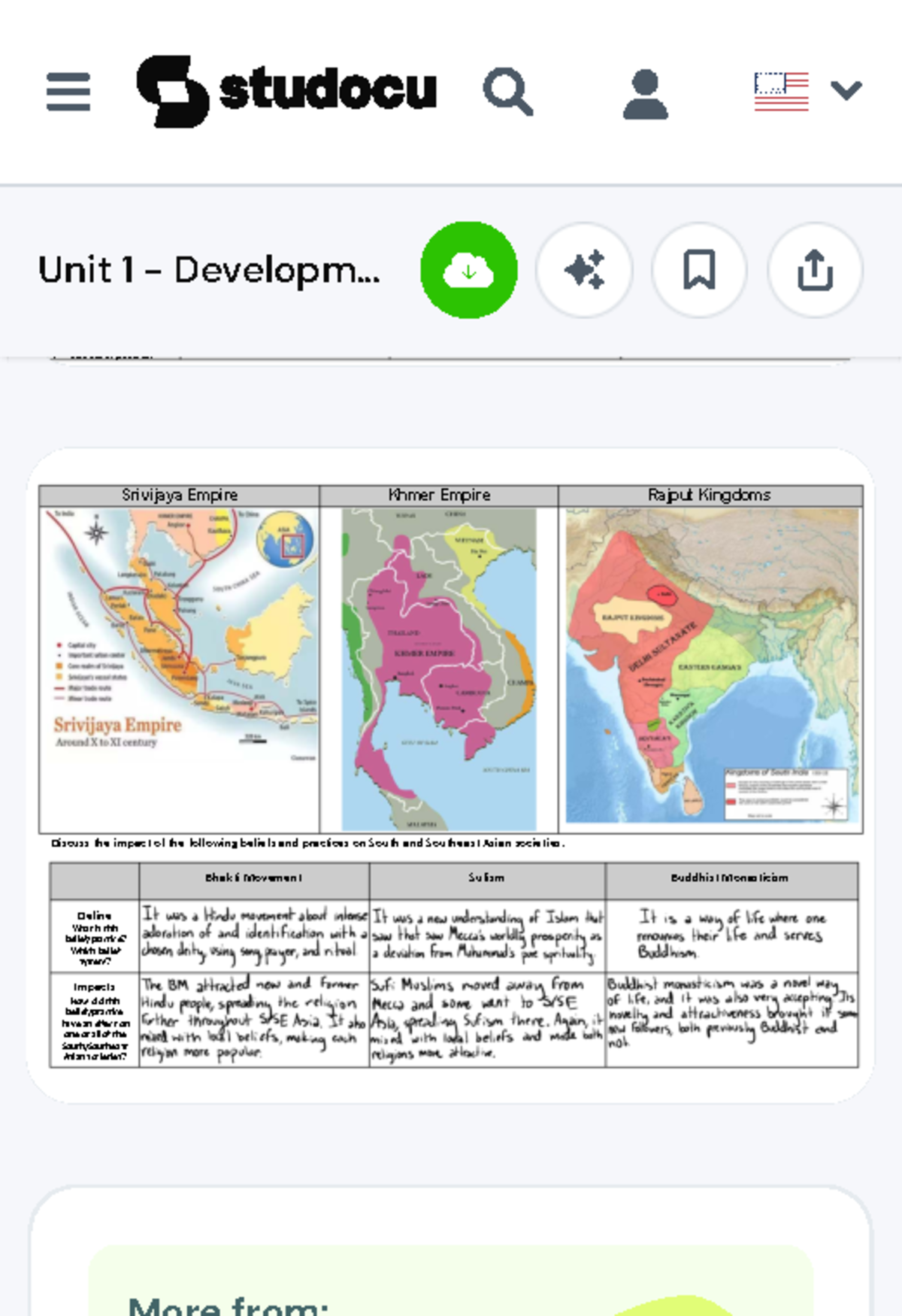 Unit 1 - Developments in South and Southeast Asia , 1200-1450 - Studocu ...