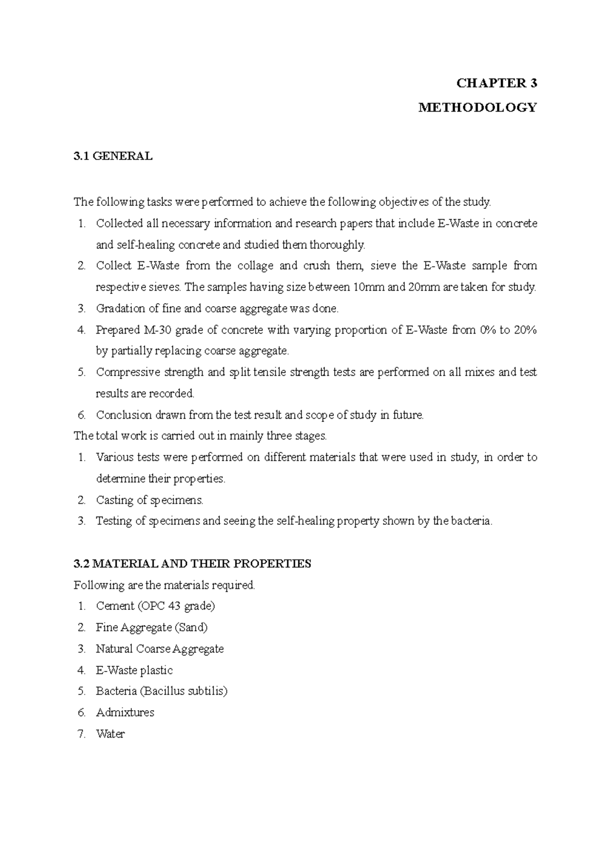 Methodology for civil engineering - CHAPTER 3 METHODOLOGY 3 GENERAL The ...