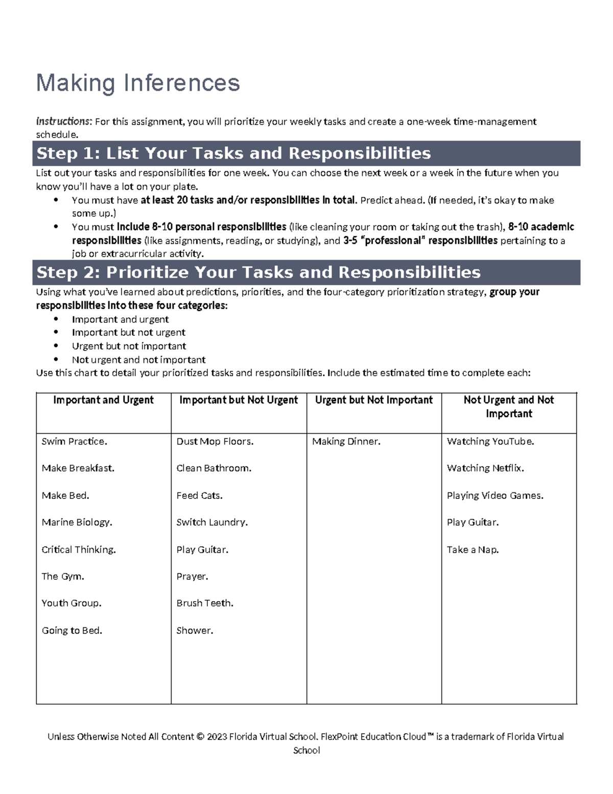 Making inferences Critical Thinking 1.03 DONE - Making Inferences ...