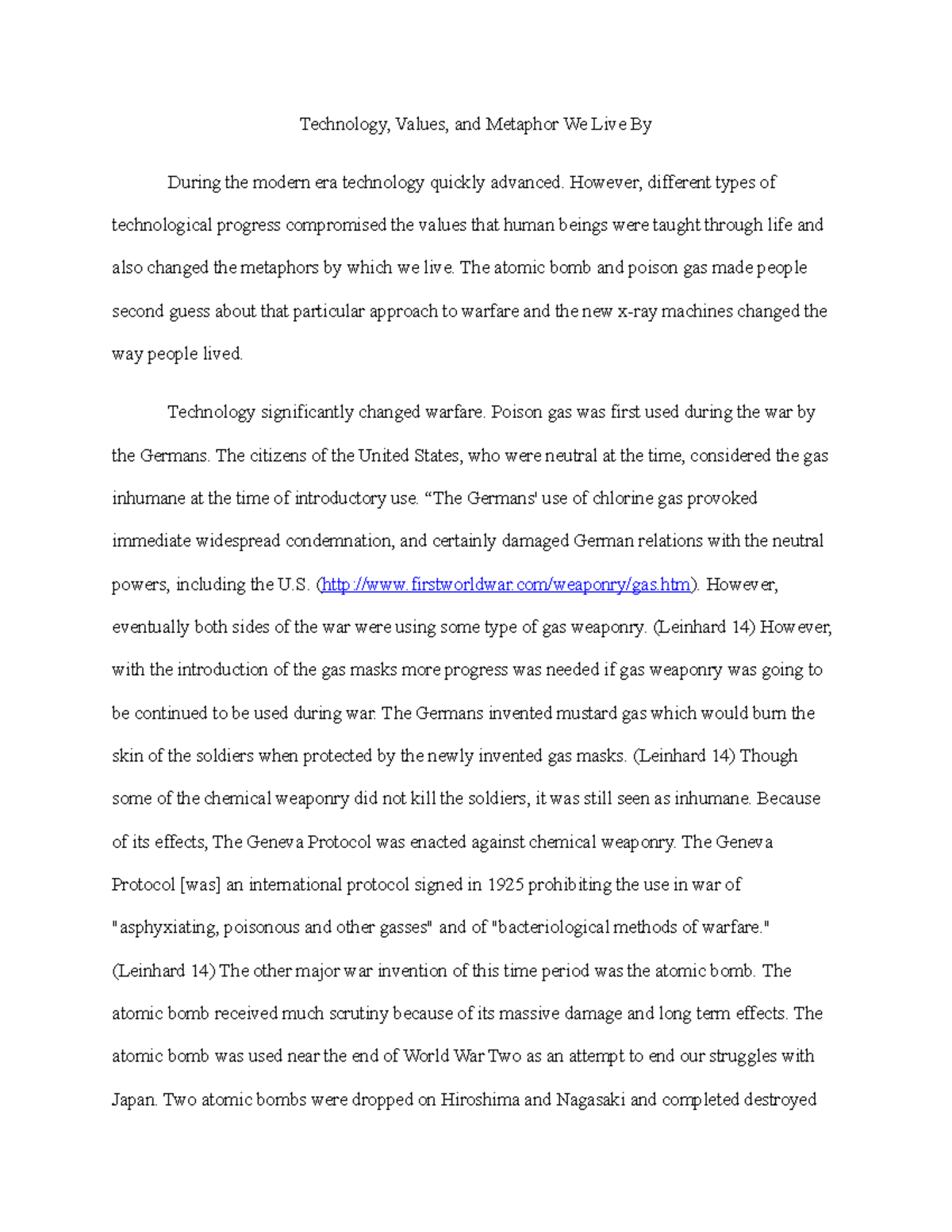 Technology and the Metaphors We Live By - Technology, Values, and ...