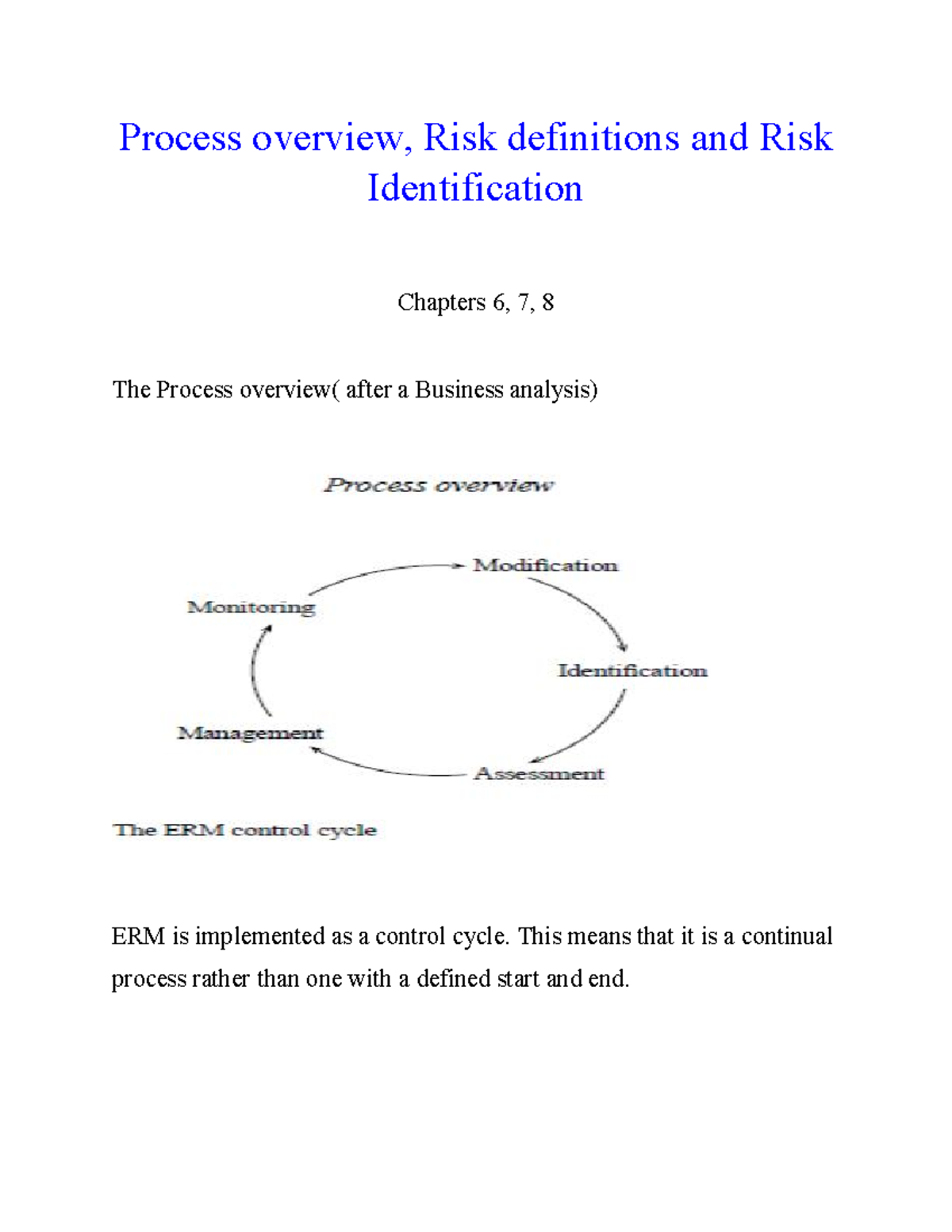Lecture 3 - Process overview, Risk definitions and Risk Identification ...