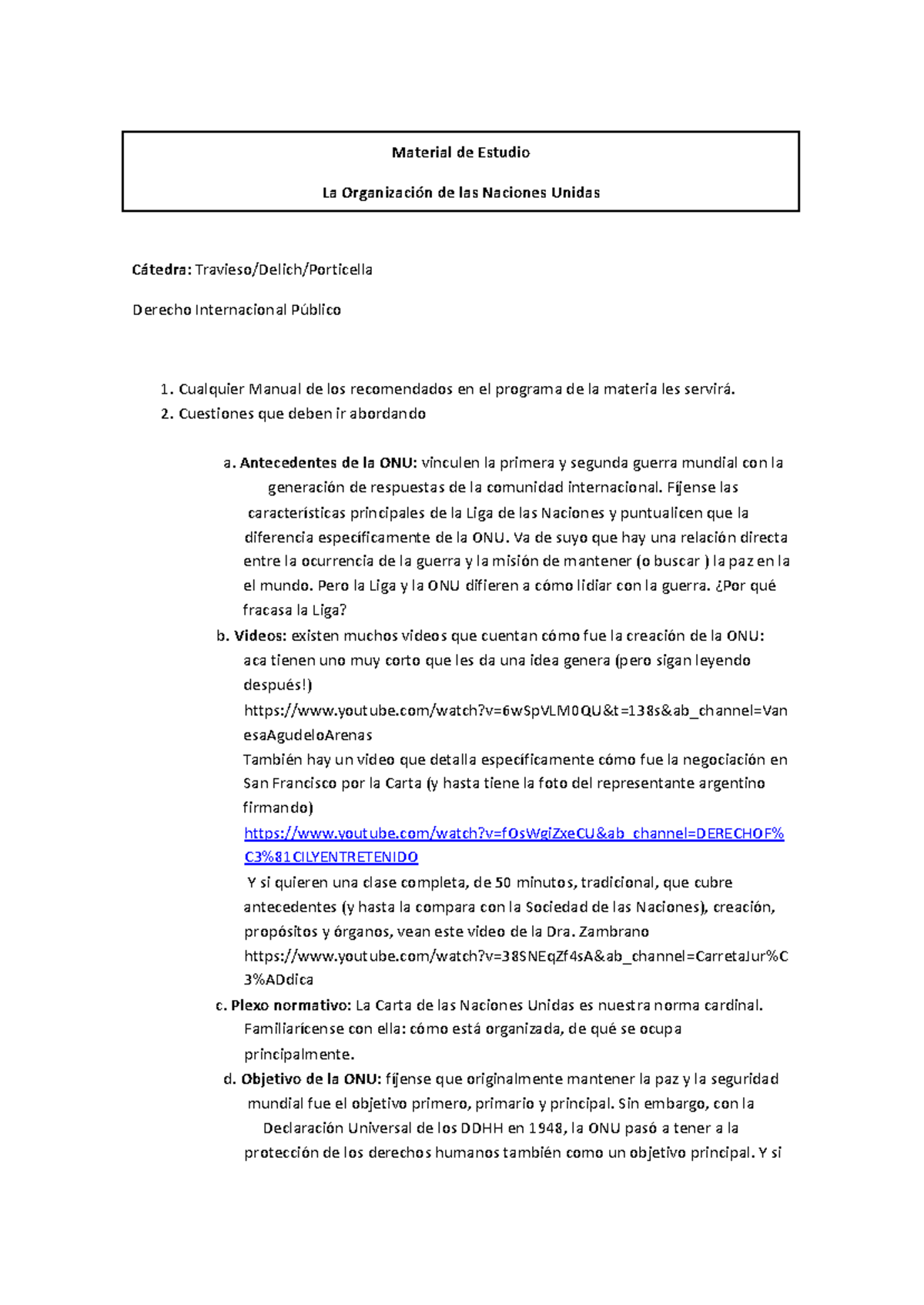 Material de ONU - Material de Estudio La Organización de las Naciones ...