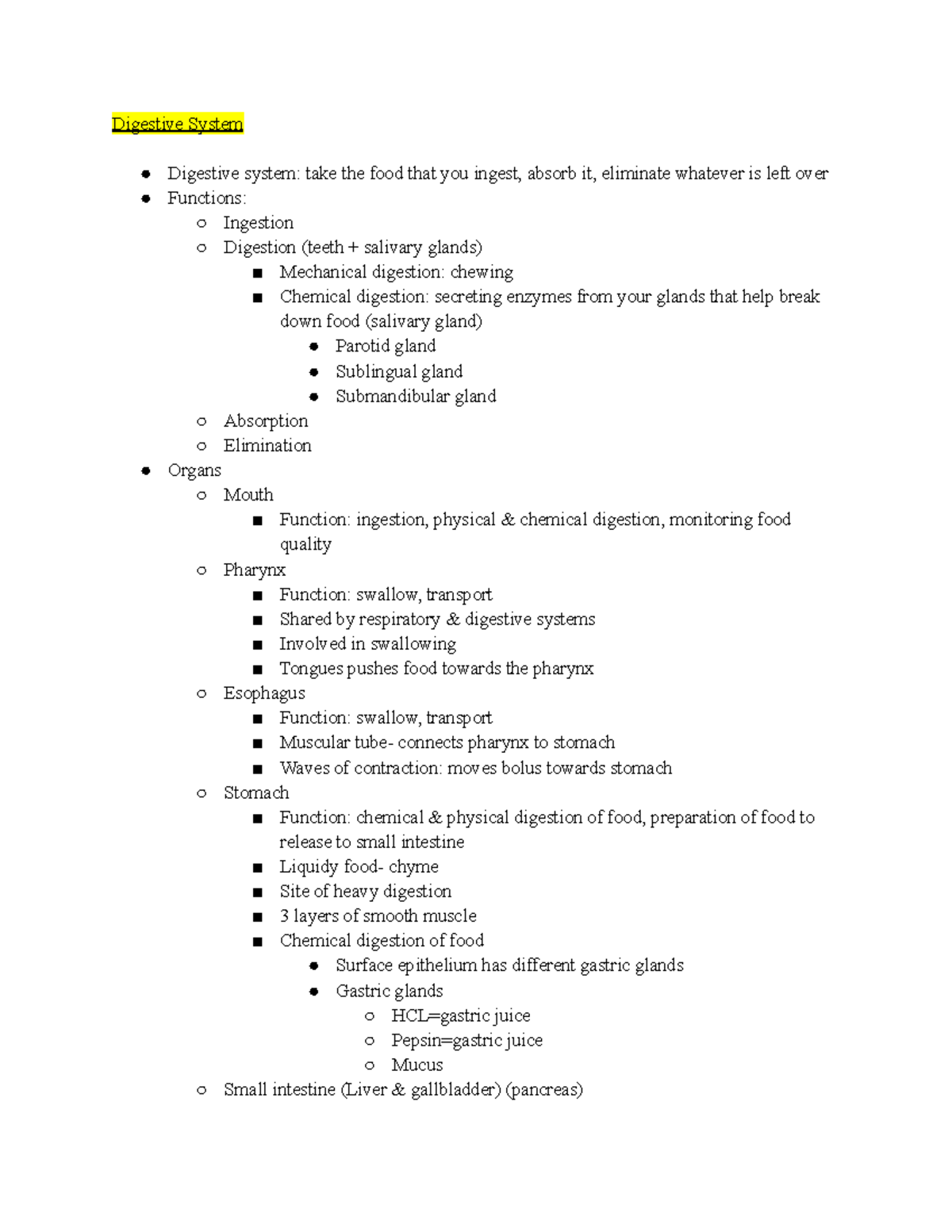 ANP Module 11 - Digestive System - Digestive System Digestive system ...