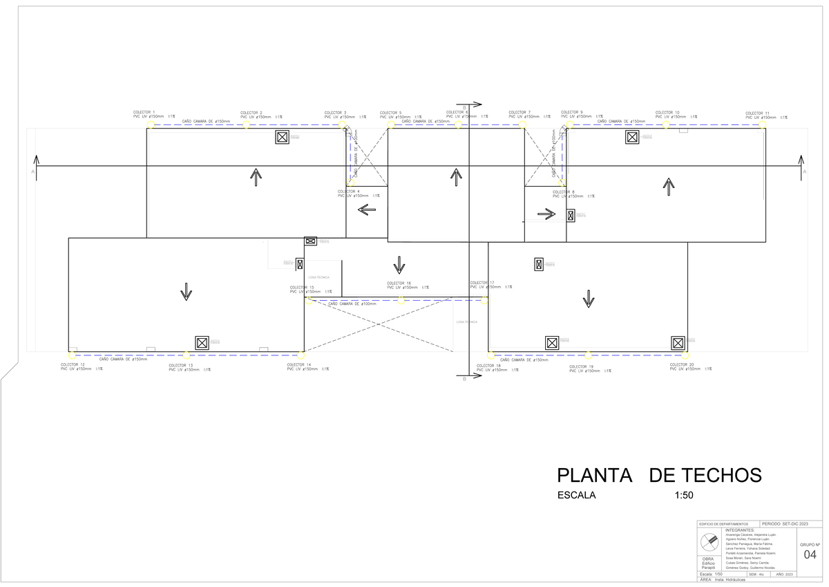 Techo Desague - ####### LOSA TECNICA ####### LOSA TECNICA 0 DUCTO 1 0 ...
