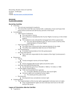 Lecture 1 2 Intro to human rights Summary Notes - Recording: Lecture 1 ...